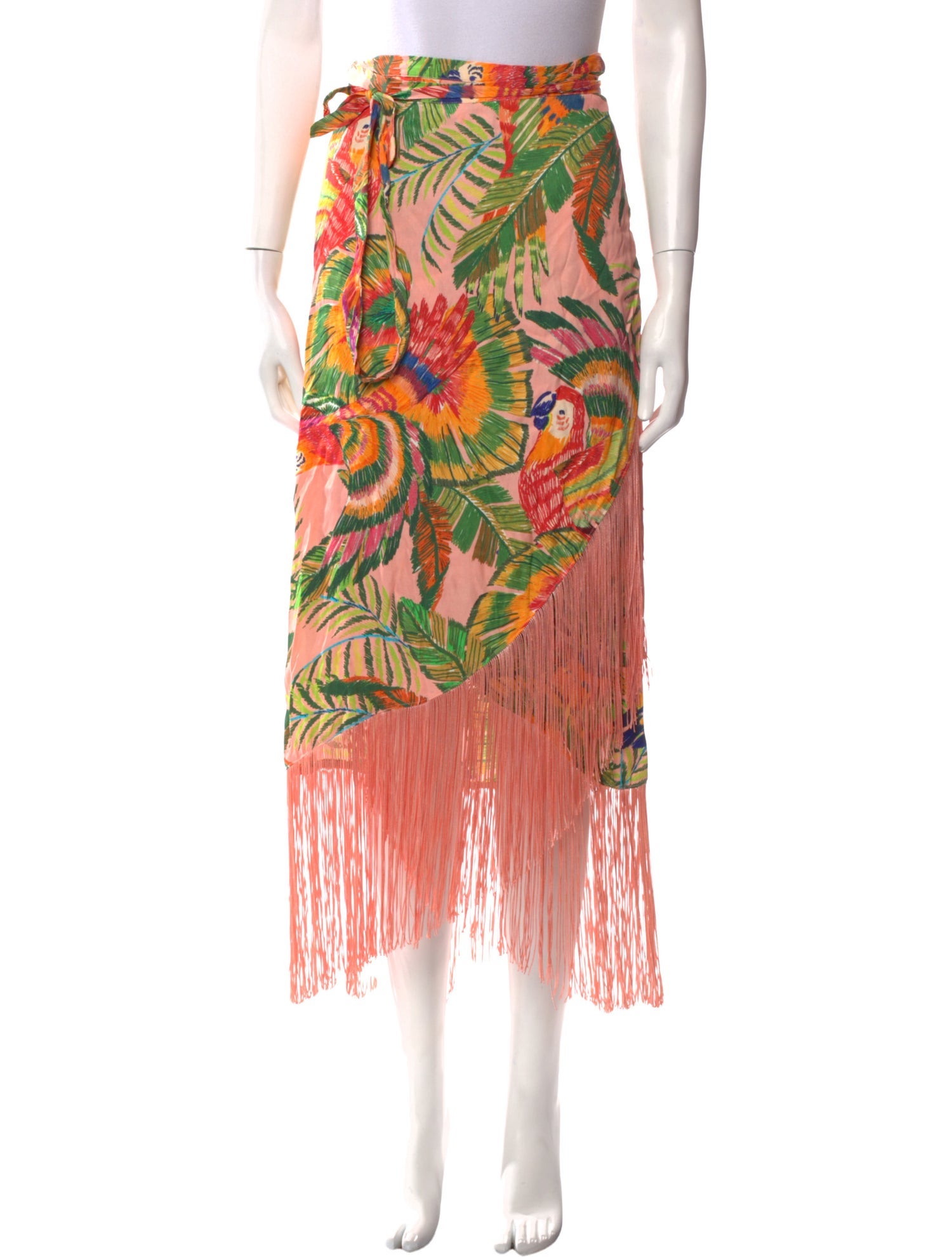 Farm Rio Printed Long Skirt - Pink Skirts, Clothing - WFARM65958 | The ...