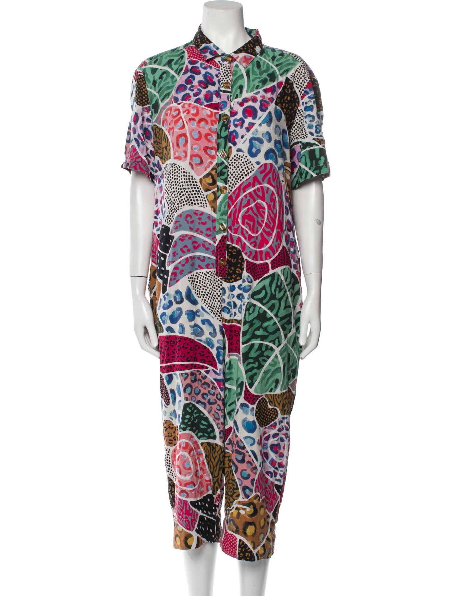 Farm Rio Printed Jumpsuit - 12.75" Rise, White Jumpsuits and Rompers ...