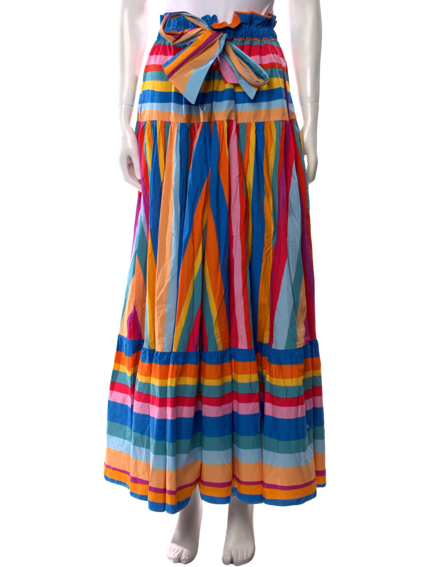 Farm Rio Striped Long Skirt w/ Tags - Blue Skirts, Clothing ...