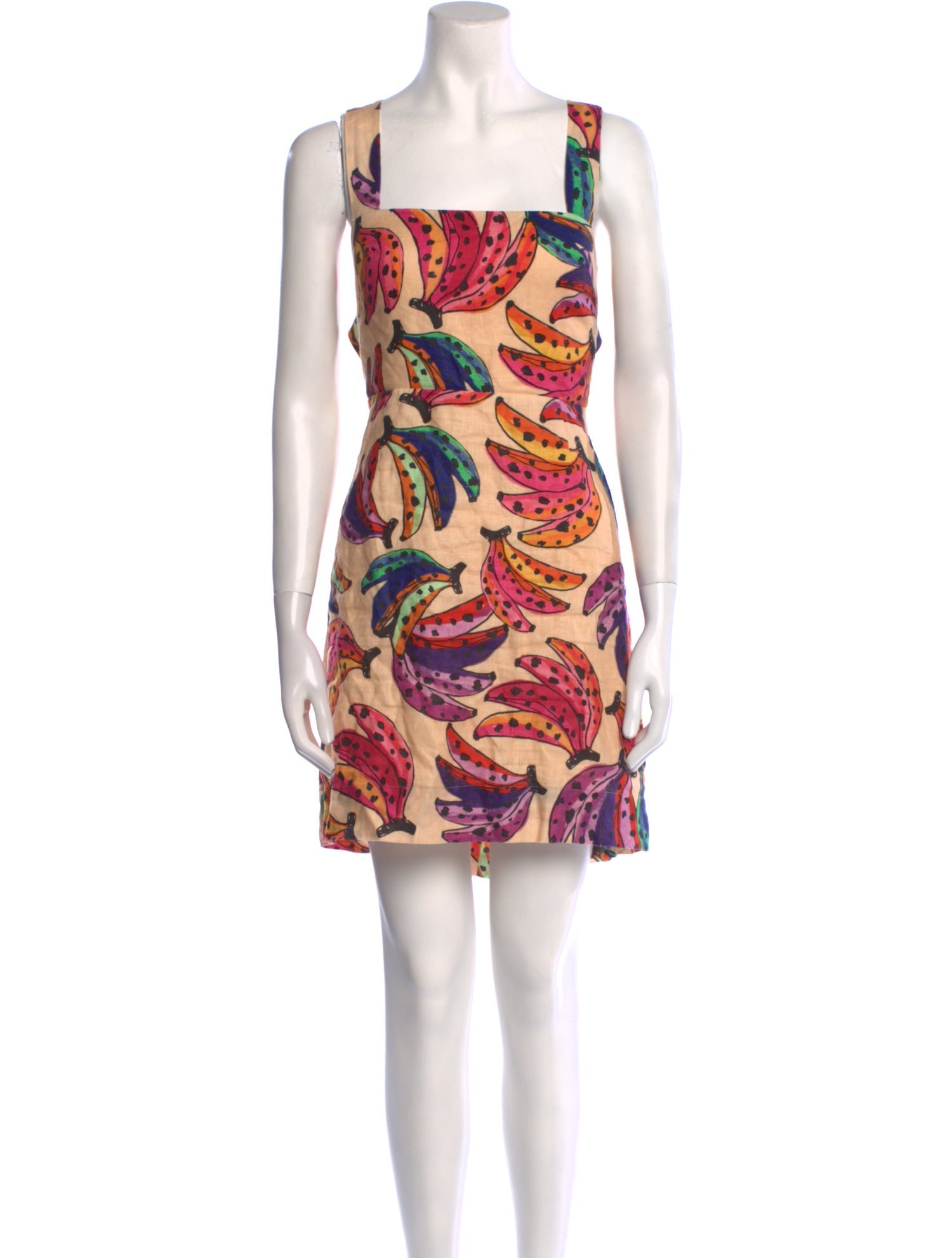 Farm Rio Linen Mini Dress - Neutrals Dresses, Clothing - WFARM66926 ...