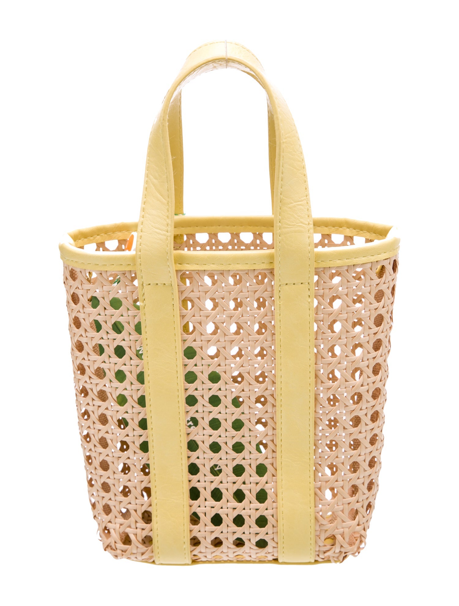 Farm Rio Raffia Top Handle Bag - Yellow Handle Bags, Handbags ...