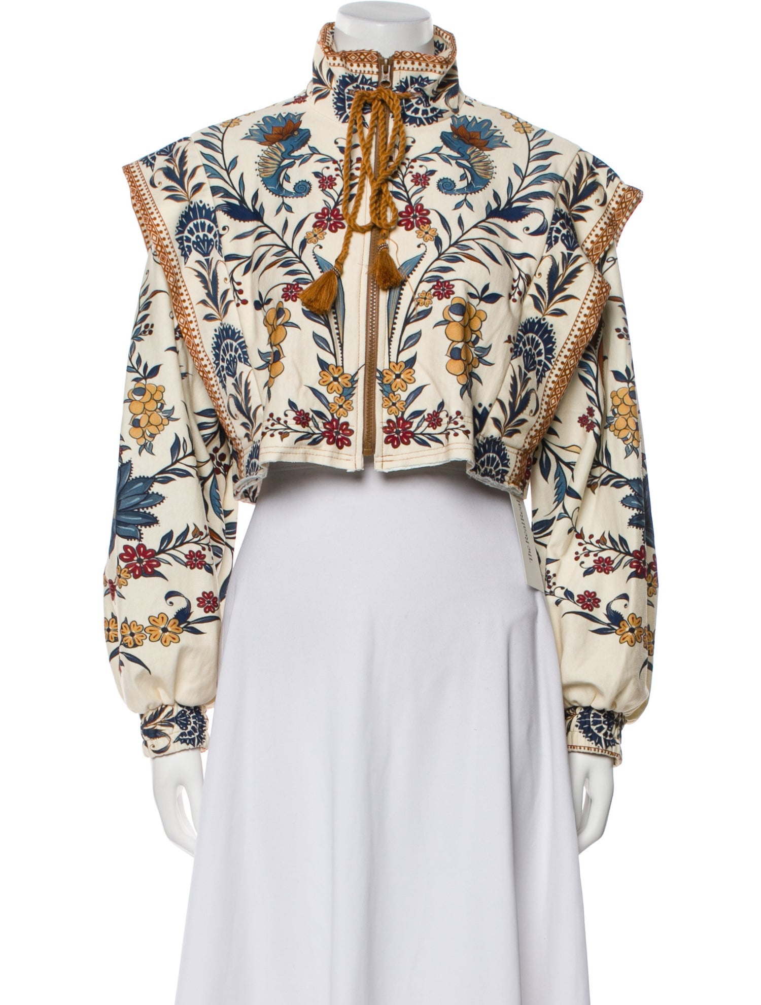 Farm Rio Floral Print Bomber Jacket w/ Tags - Neutrals Jackets ...
