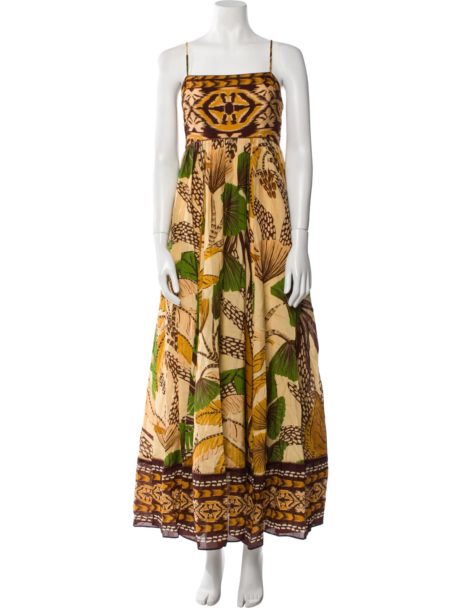 Farm Rio Printed Long Dress w/ Tags - Brown Dresses, Clothing ...