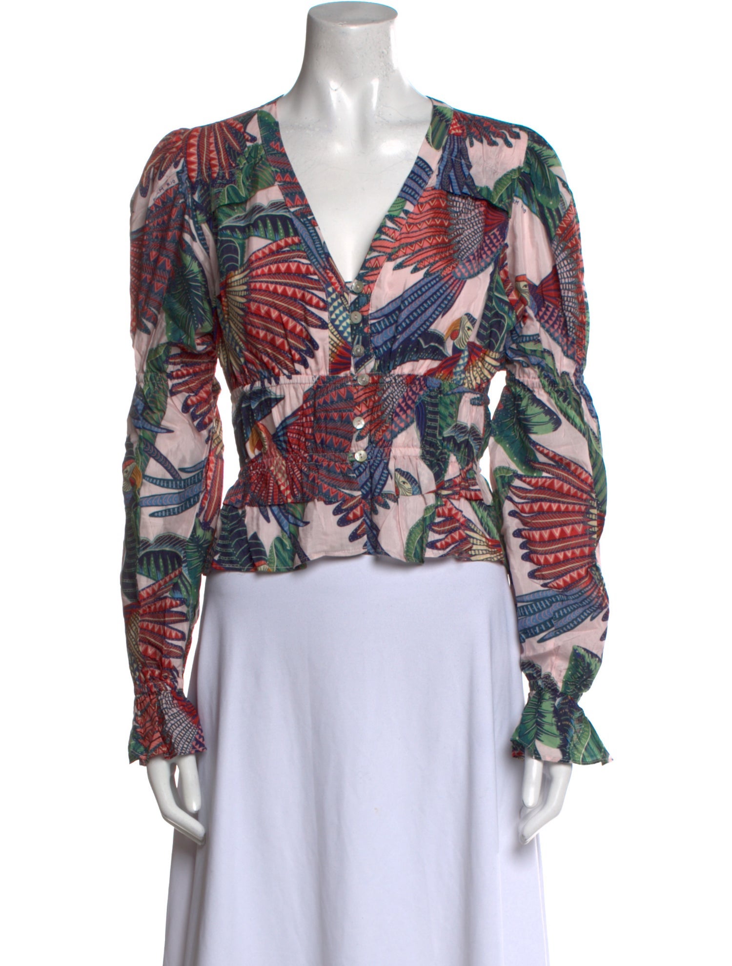 Farm Rio Floral Print V-Neck Crop Top w/ Tags - Tops, Clothing ...