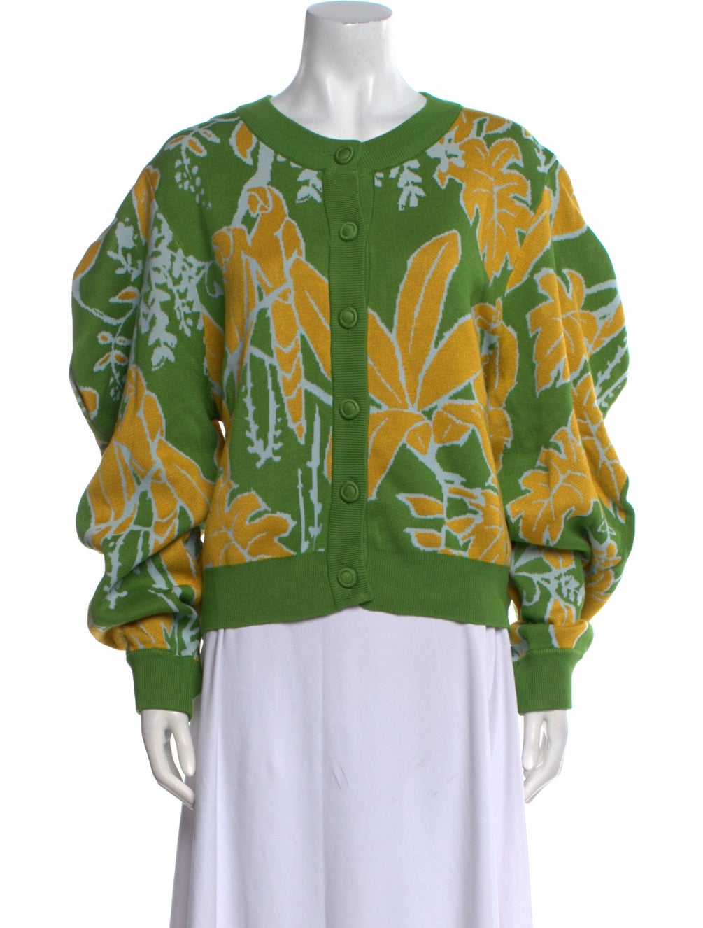 Farm Rio Printed Scoop Neck Sweater w/ Tags - Green Knitwear, Clothing ...