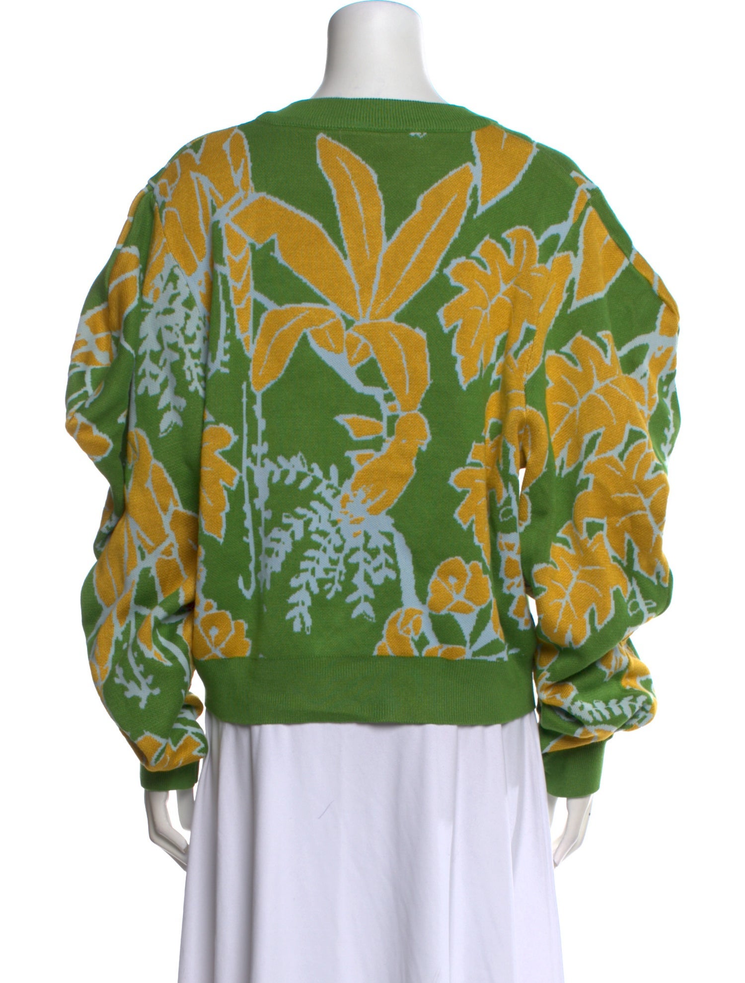 Farm Rio Printed Scoop Neck Sweater w/ Tags - Green Knitwear, Clothing ...