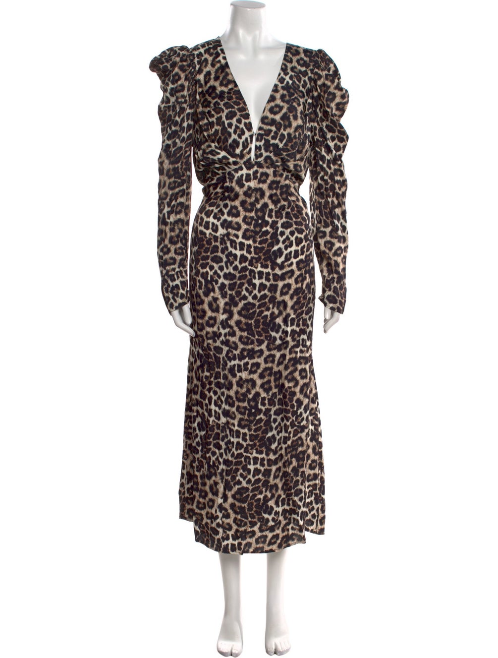 Farm Rio Animal Print Long Dress - Neutrals Dresses, Clothing ...