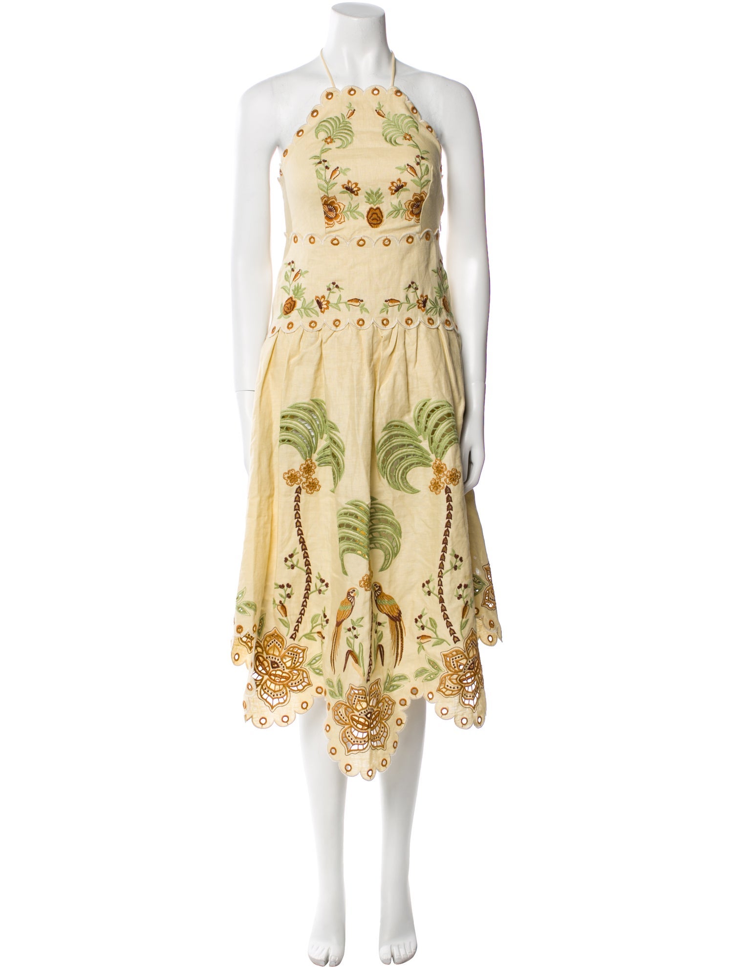 Farm Rio Linen Midi Length Dress w/ Tags - Neutrals Dresses, Clothing ...