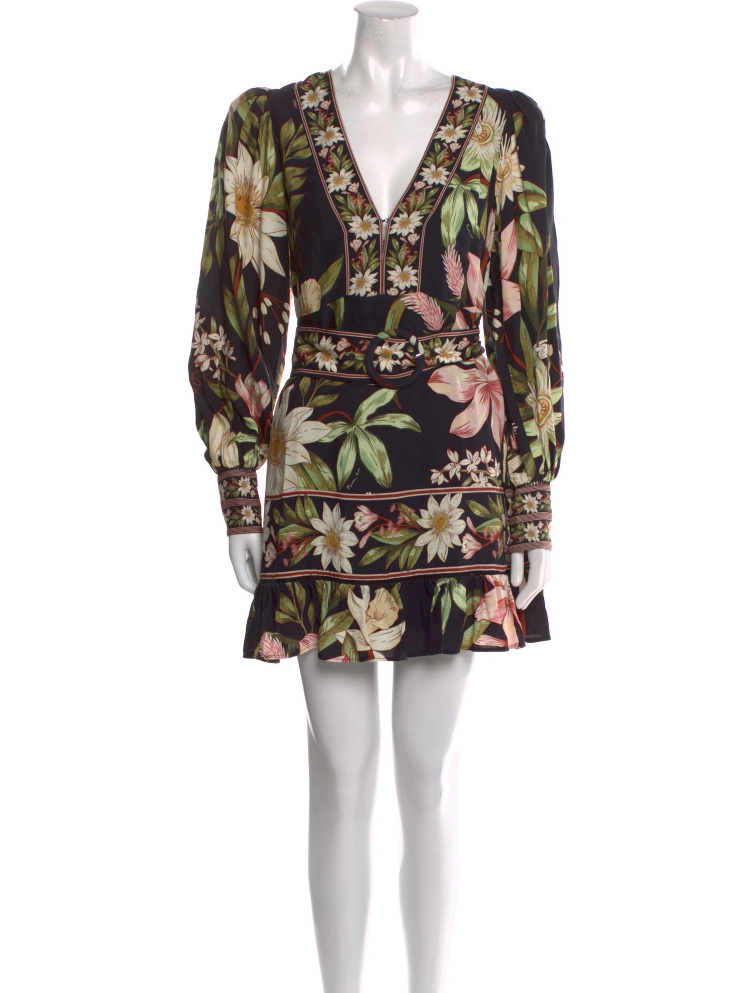 Farm Rio Floral Print Mini Dress - Dresses, Clothing - WFARM77006 | The ...