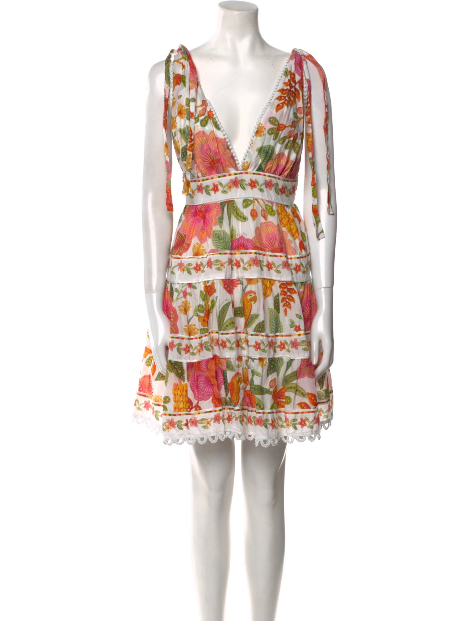 Farm Rio Printed Mini Dress - Pink Dresses, Clothing - WFARM77174 | The ...