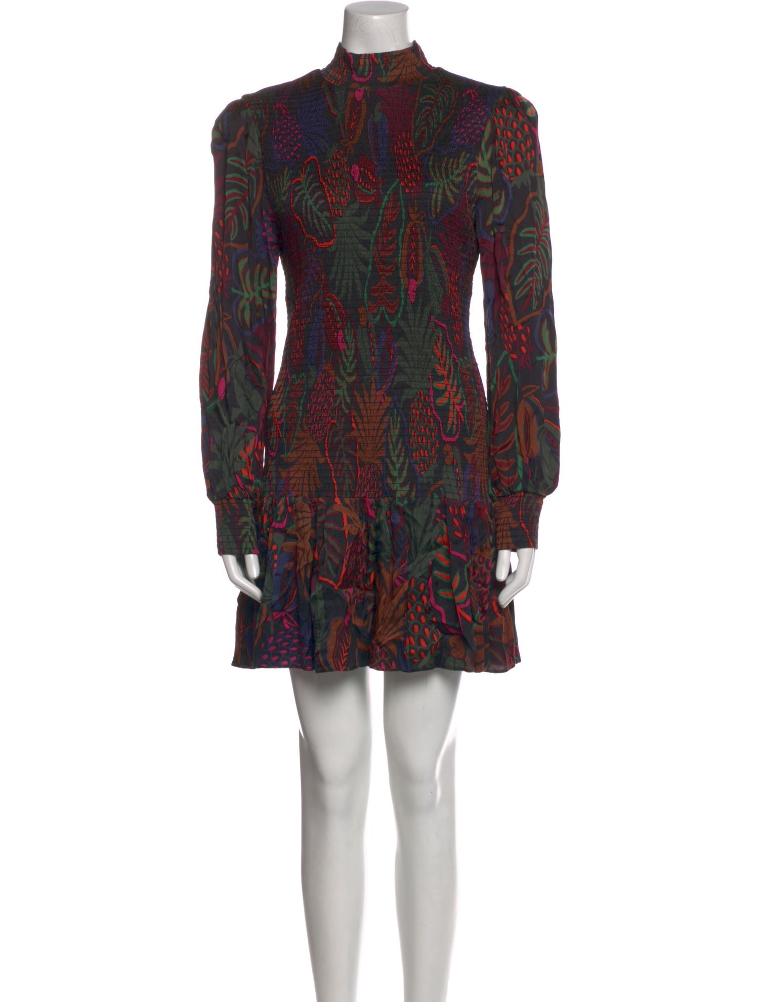 Farm Rio Printed Mini Dress - Black Dresses, Clothing - WFARM78214 ...