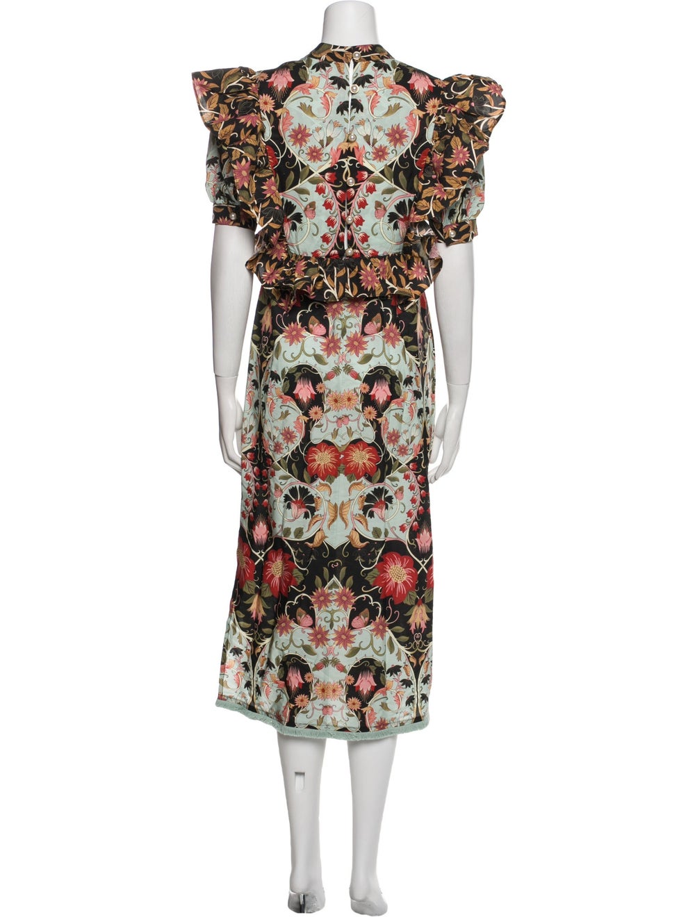 Farm Rio Floral Print Midi Length Dress - Dresses, Clothing ...