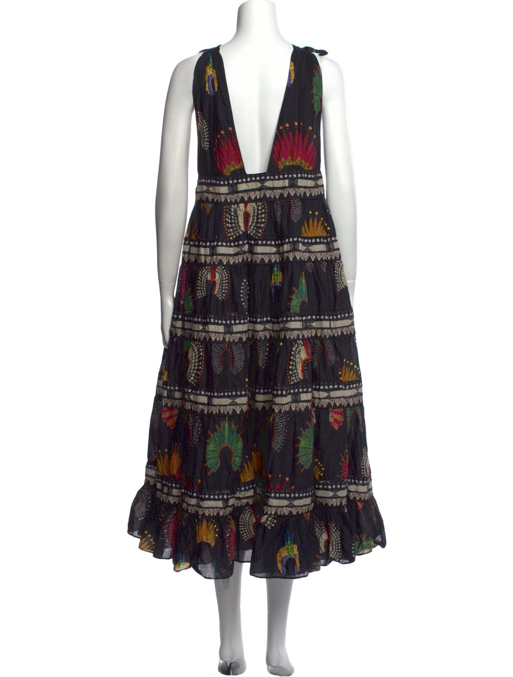 Farm Rio Printed Long Dress w/ Tags - Black Dresses, Clothing ...