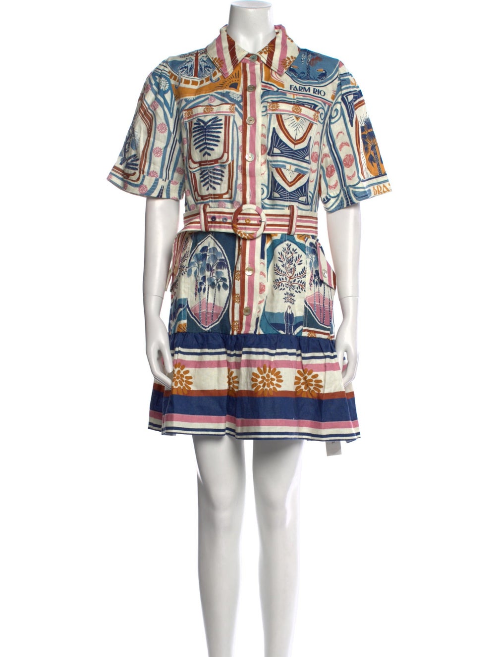 Farm Rio Linen Mini Dress - Dresses, Clothing - WFARM80204 | The RealReal