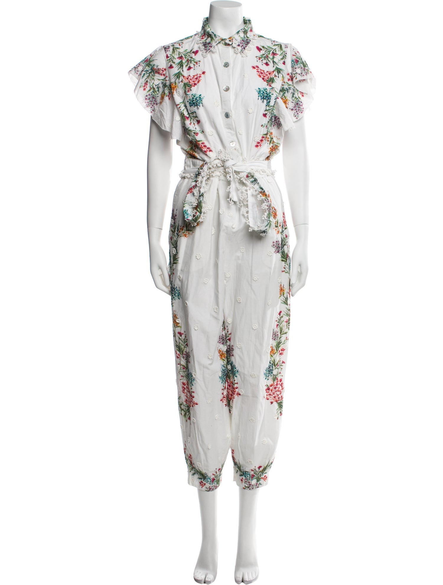 Farm Rio Printed Jumpsuit w/ Tags - 13.5" Rise, White Jumpsuits and ...