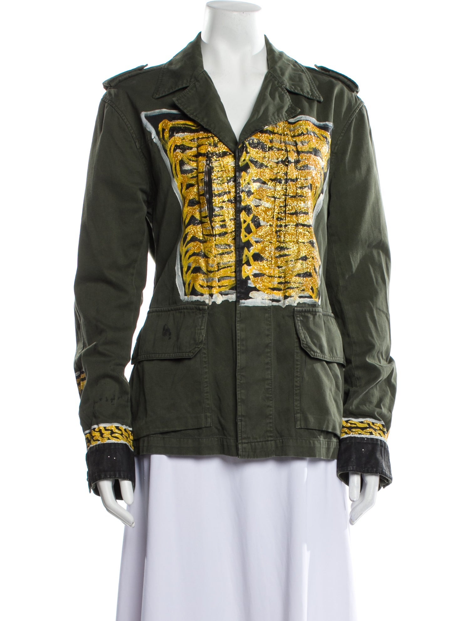 Faith Connexion Graphic Print Jacket - Green Jackets, Clothing ...