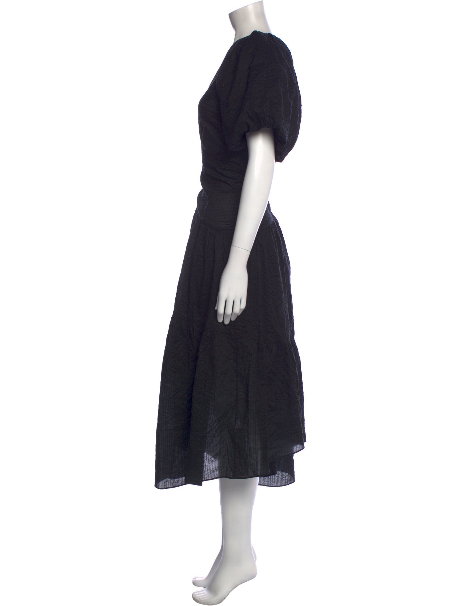 FRAME Crew Neck Long Dress - Black Dresses, Clothing - WFD178372 | The ...