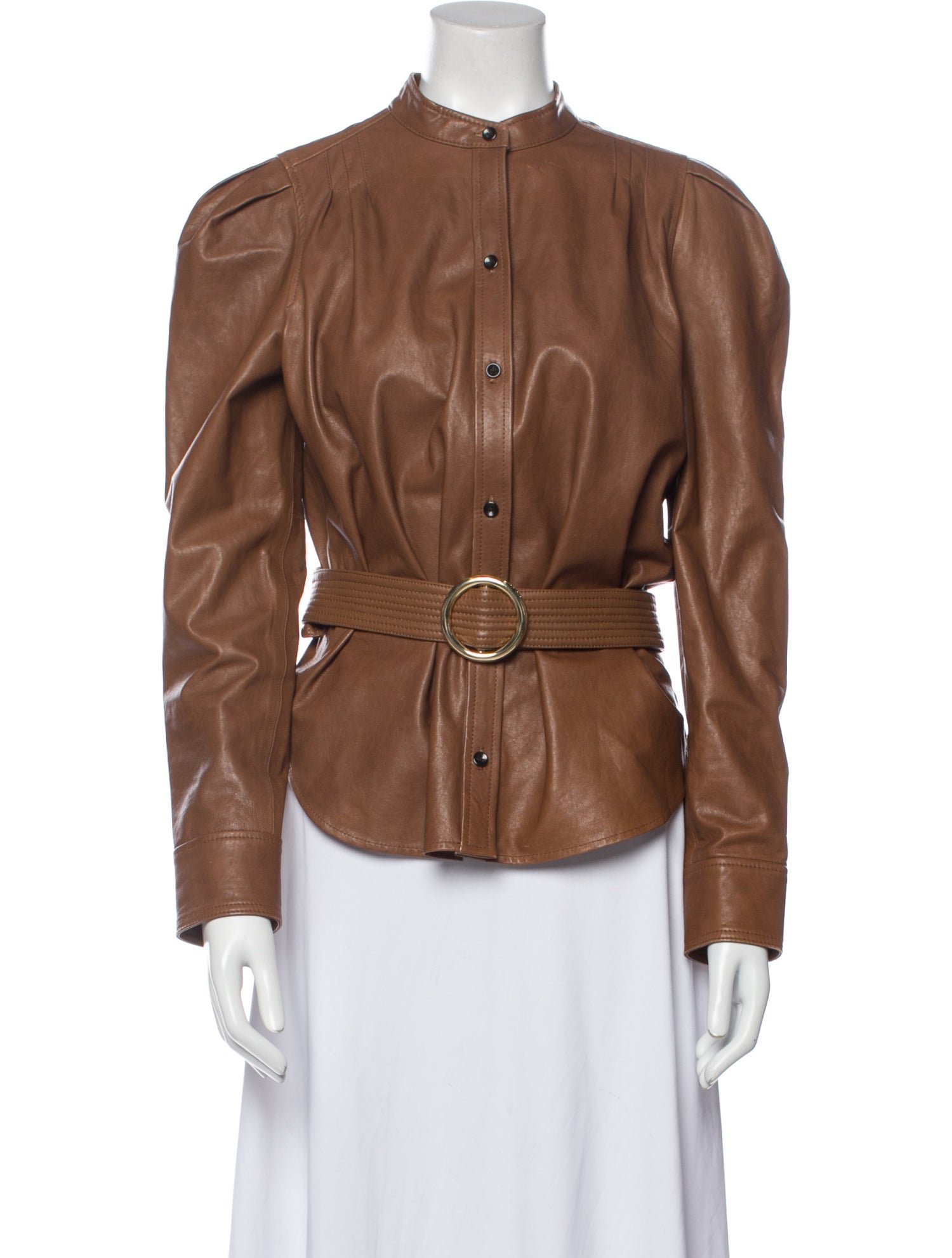 FRAME Lamb Leather Jacket w/ Tags - Brown Jackets, Clothing - WFD191595 ...