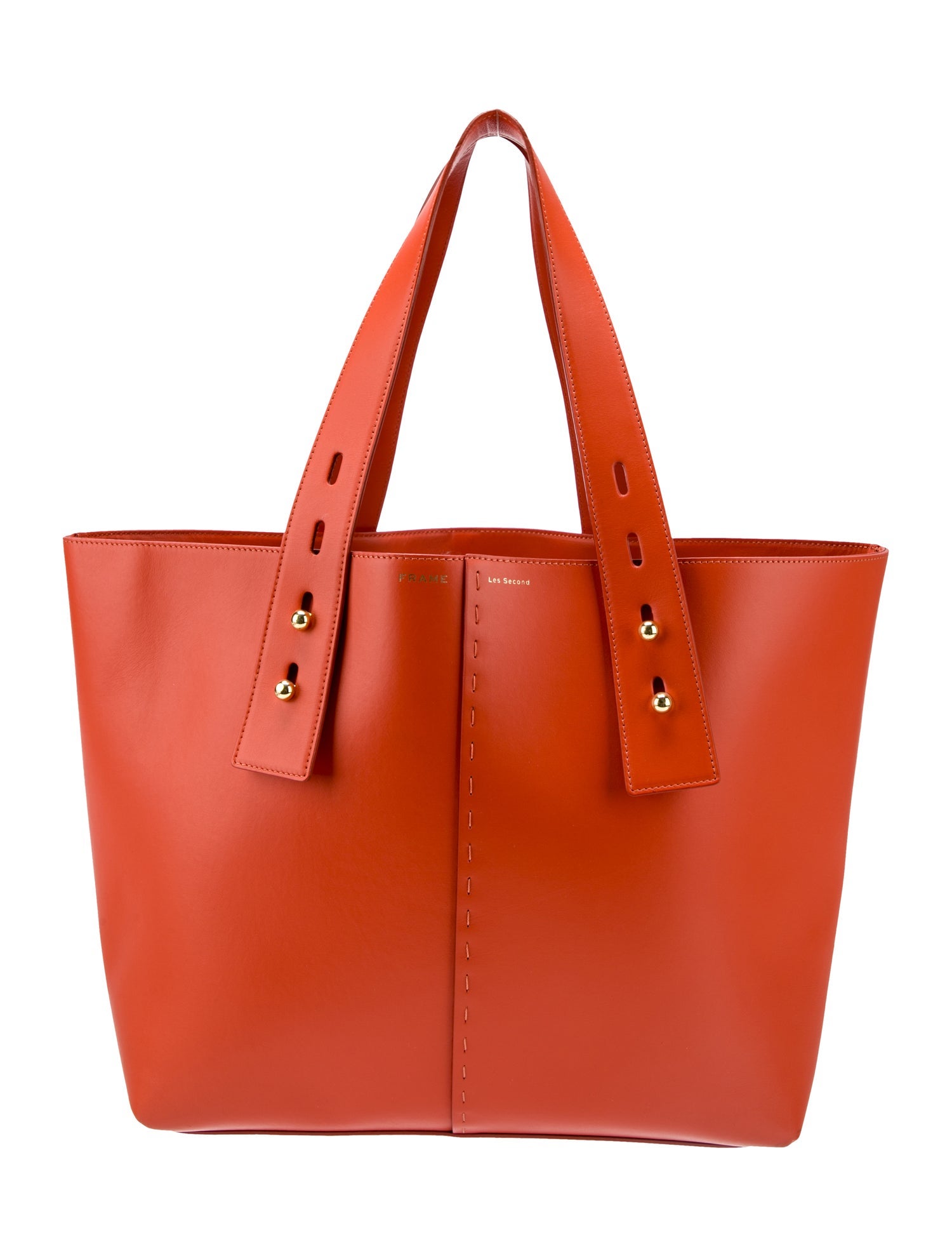 FRAME Leather Tote Bag - Orange Totes, Handbags - WFD197482 | The RealReal