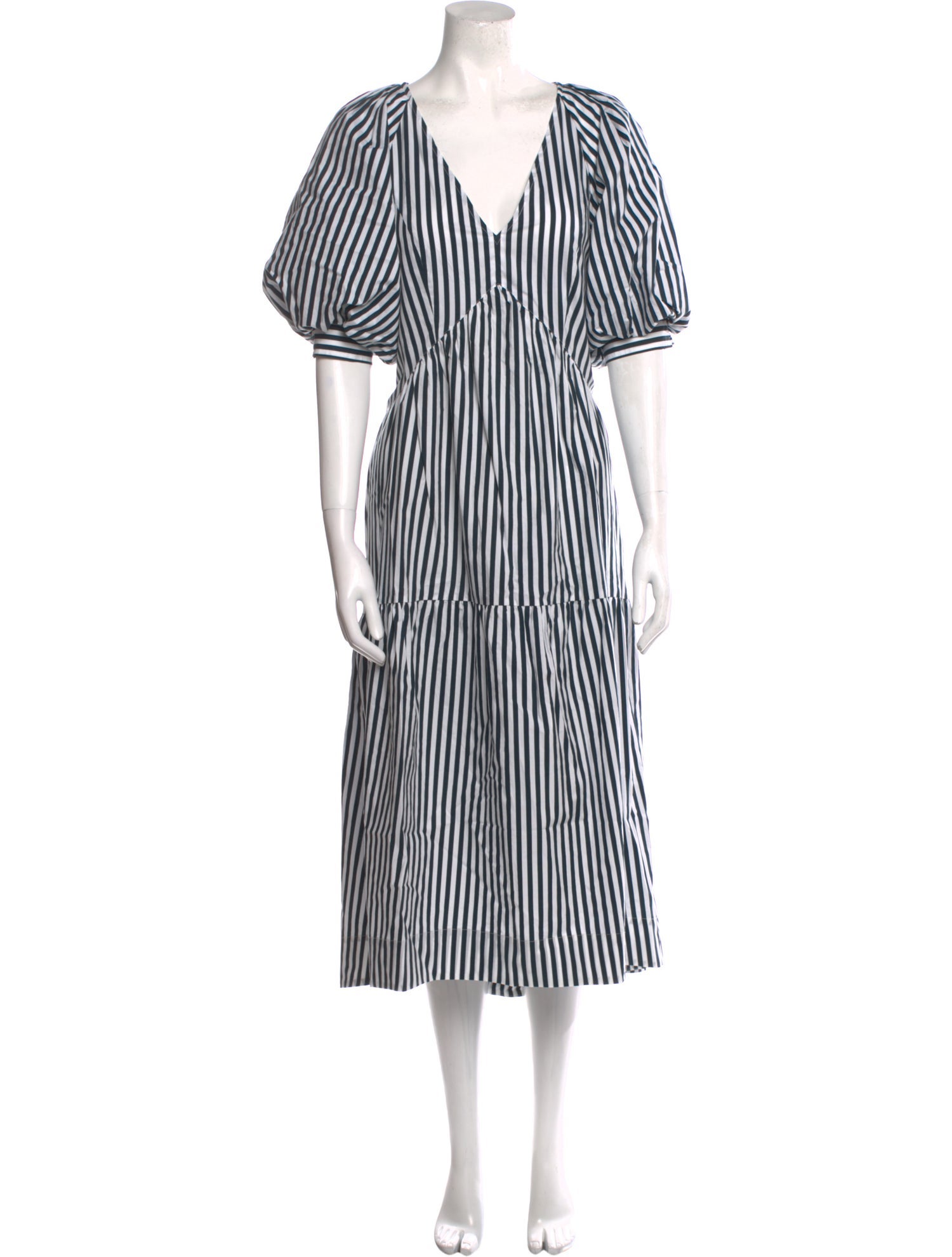 FRAME Striped Long Dress - Green Dresses, Clothing - WFD207701 | The ...