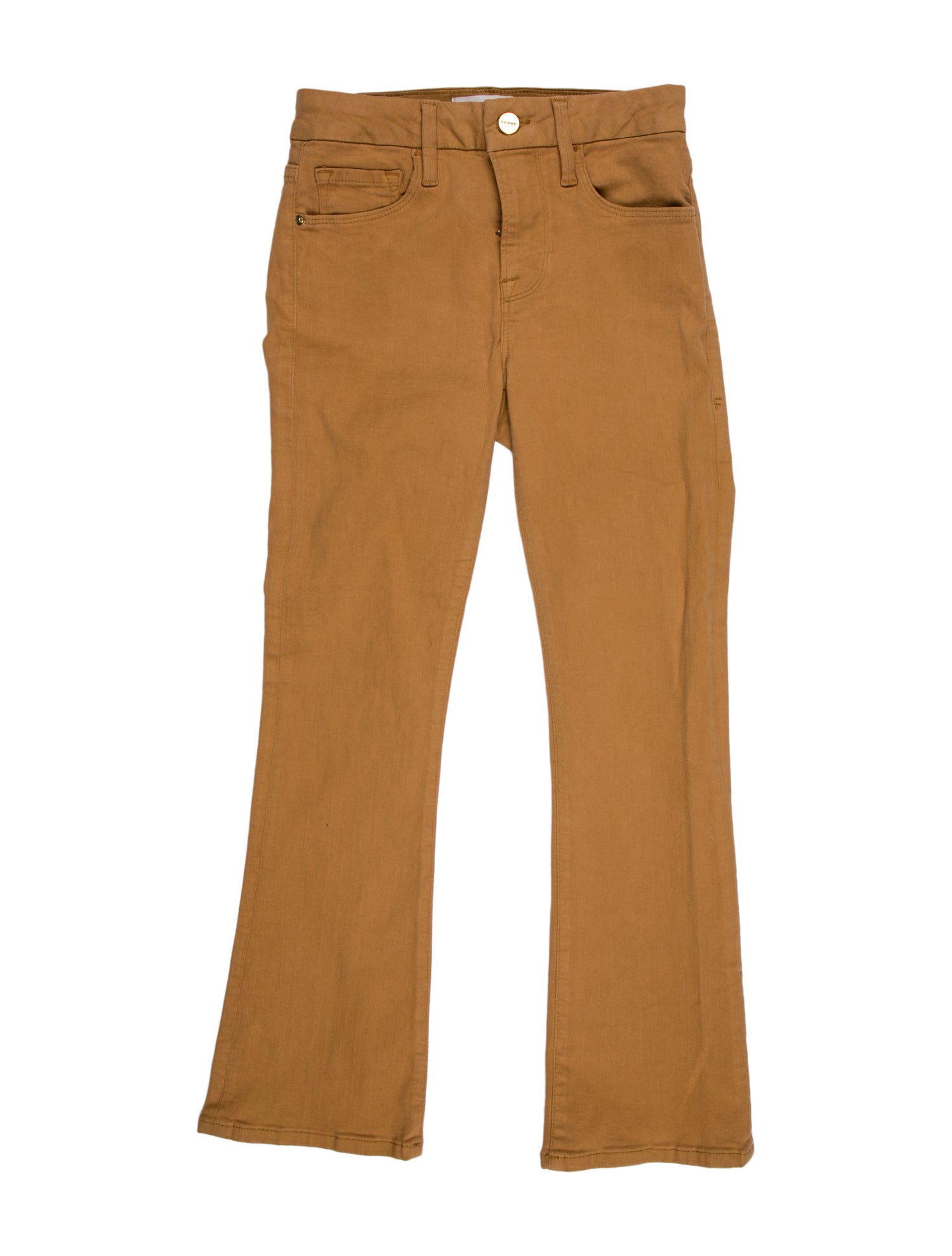 FRAME Straight Leg Pants - Brown, 9" Rise Pants, Clothing - WFD214040 ...