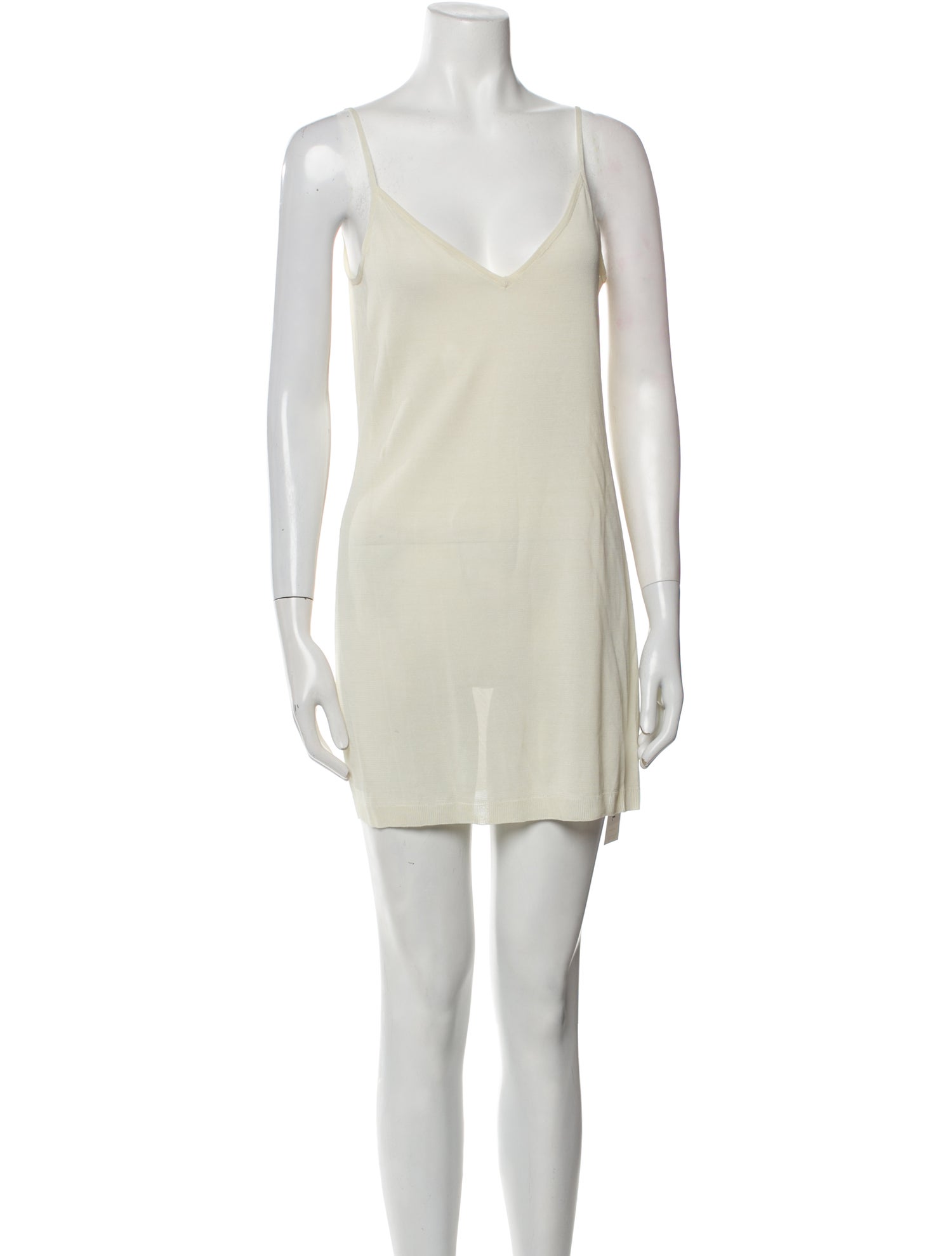 FRAME V-Neck Mini Dress - Neutrals Dresses, Clothing - WFD238938 | The ...