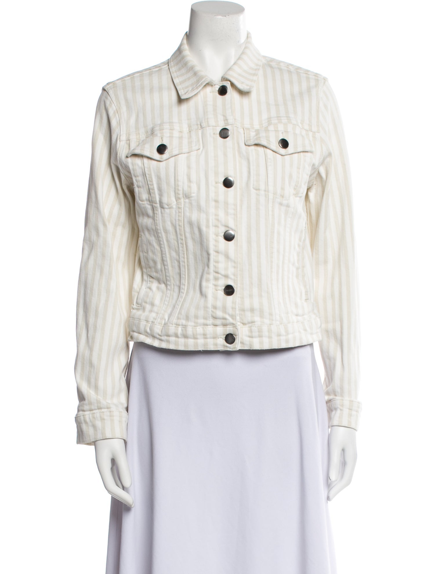FRAME Striped Denim Jacket - Neutrals Jackets, Clothing - WFD239839 ...