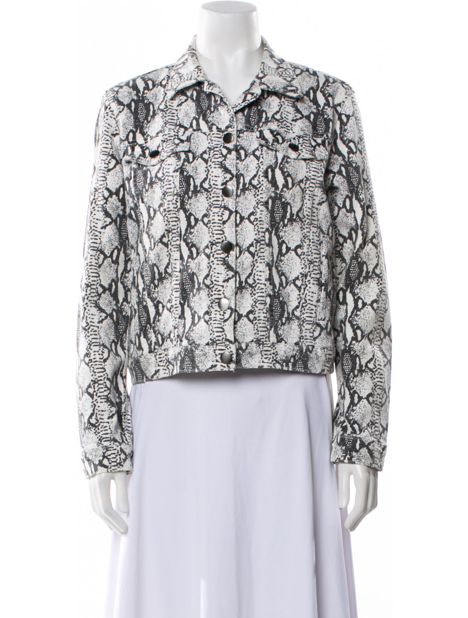 FRAME Animal Print Denim Jacket - White Jackets, Clothing - WFD249161 ...