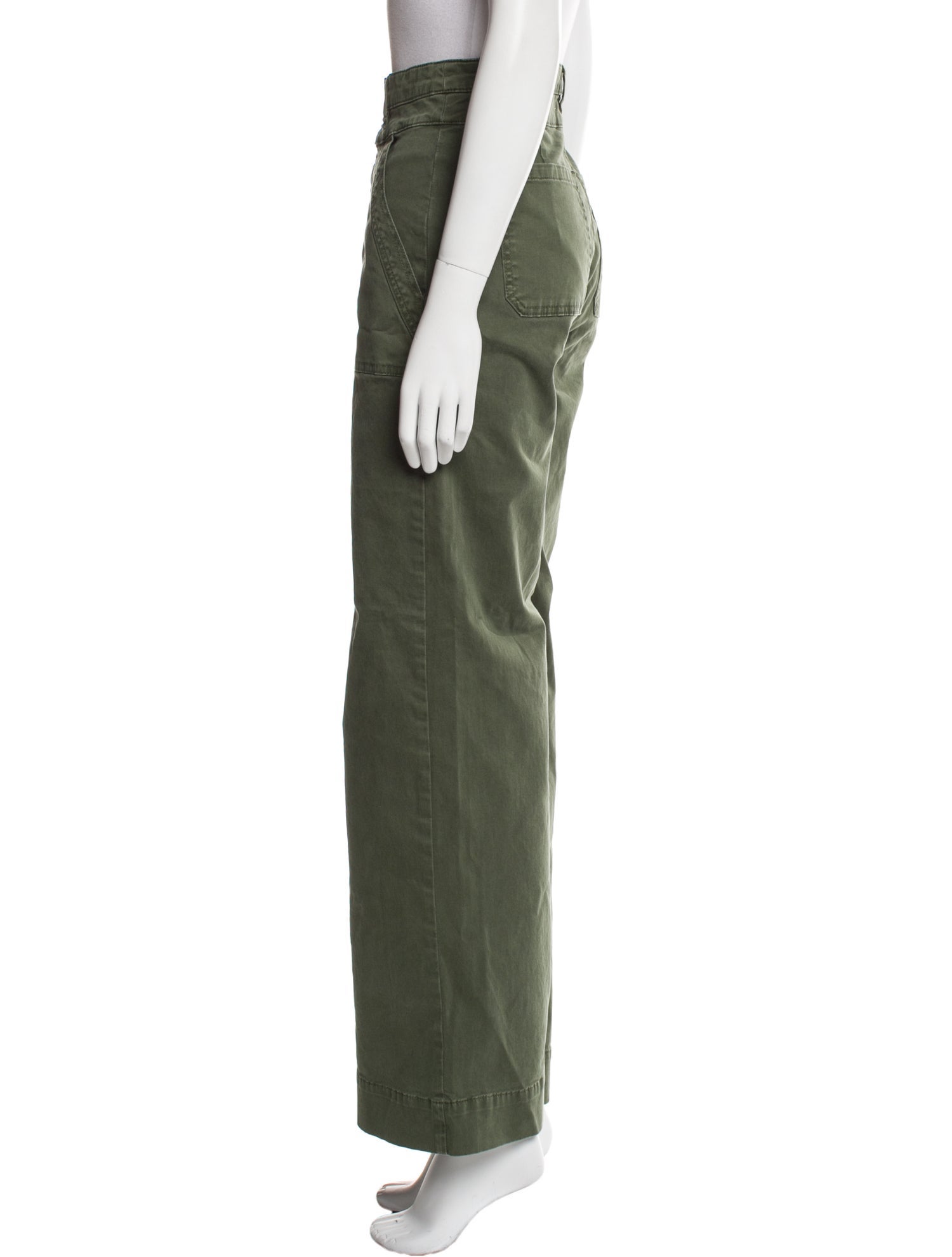 FRAME Wide Leg Pants - Grey, 6" Rise Pants, Clothing - WFD249455 | The ...