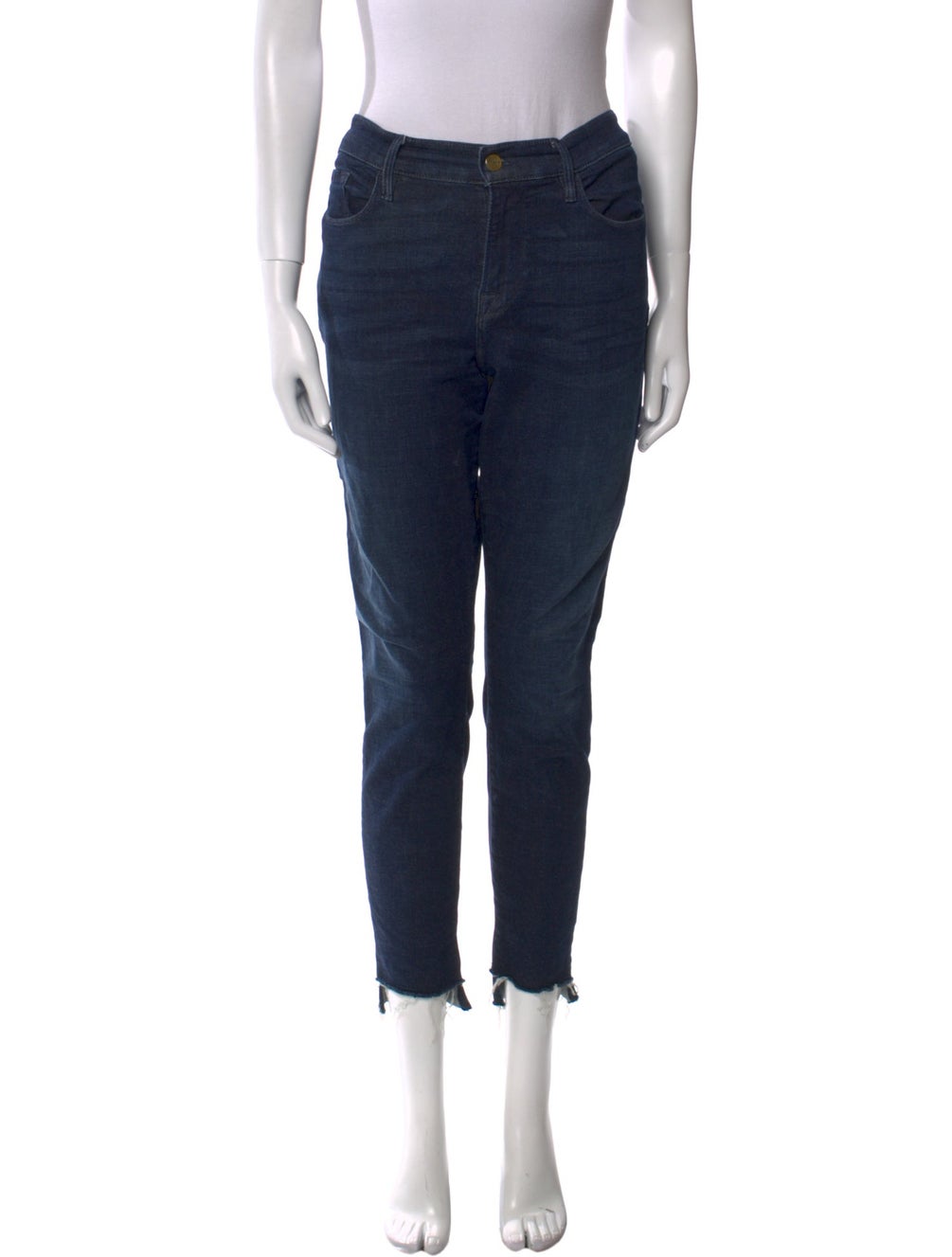 FRAME Skinny Leg Pants - Blue, 9.5" Rise Pants, Clothing - WFD251506 ...