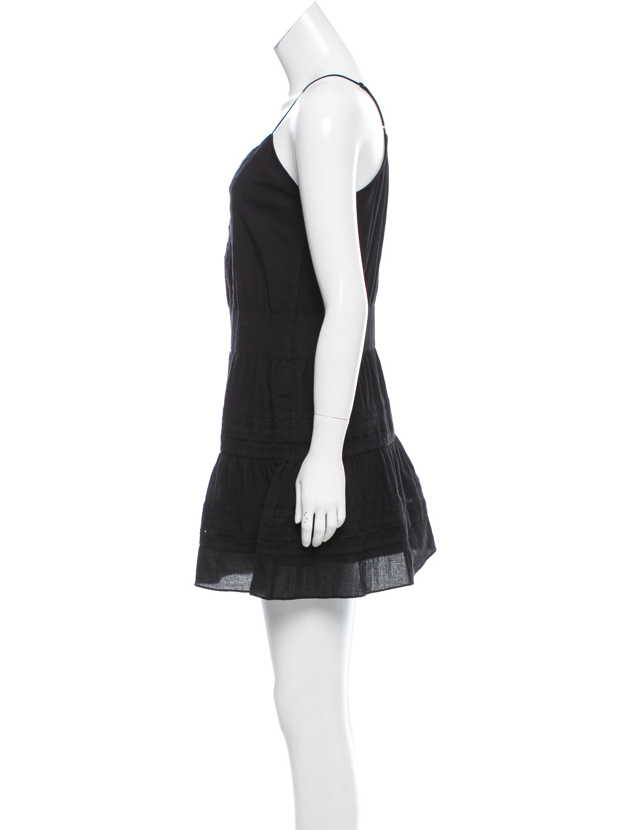 FRAME Frame Denim Embroidered Mini Dress - Black Dresses, Clothing ...