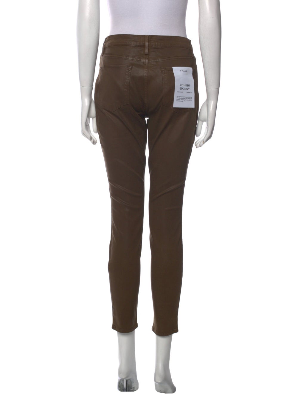 FRAME Skinny Leg Pants - Green, 10" Rise Pants, Clothing - WFD260785 ...