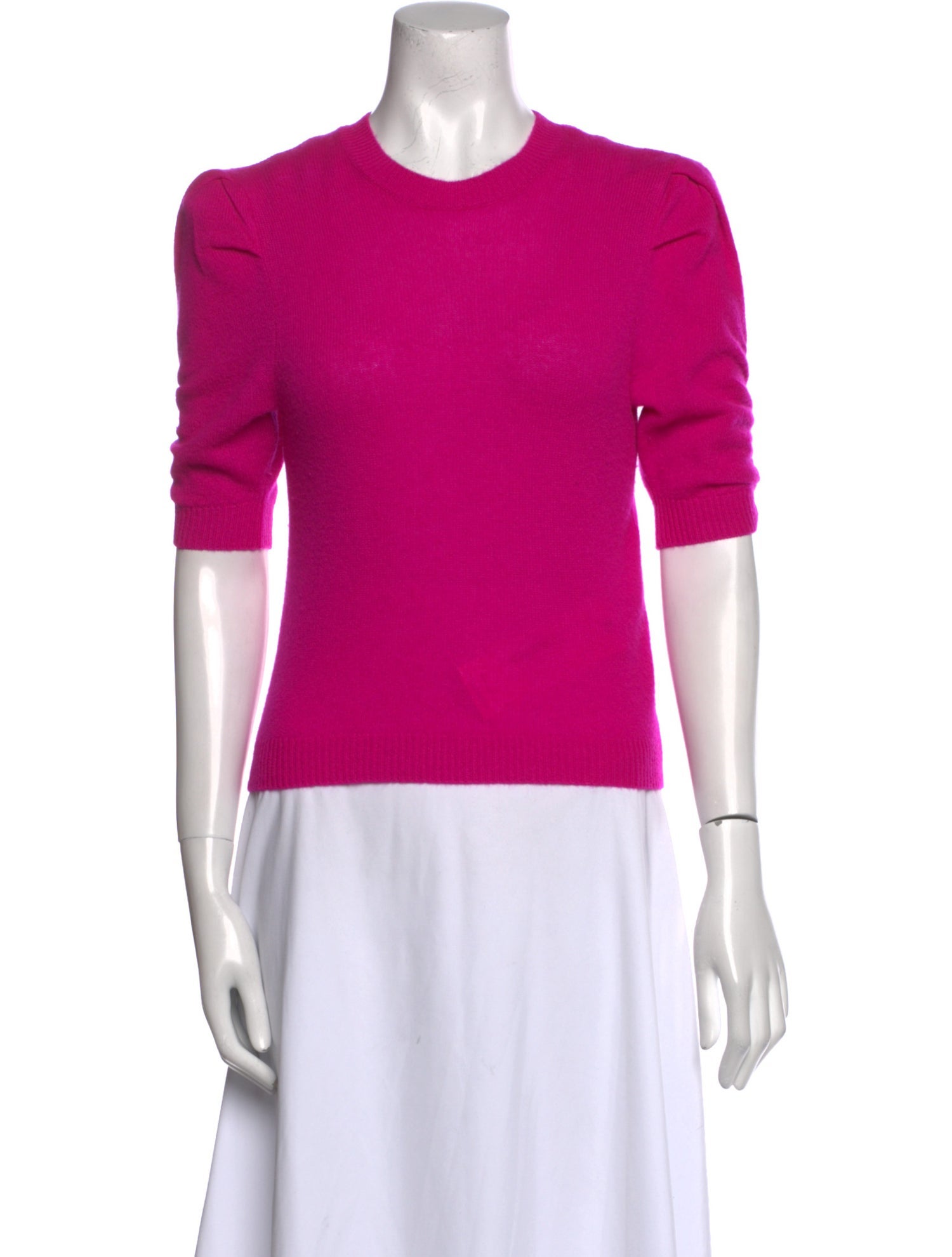 FRAME Cashmere Crew Neck Top - Purple Tops, Clothing - WFD261073 | The ...