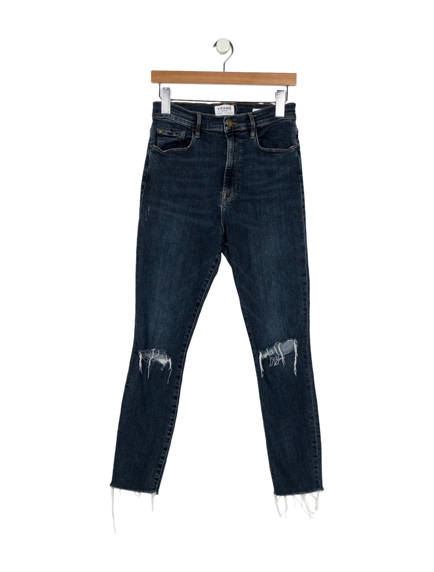 FRAME Skinny Leg Pants - Blue, 11.25" Rise Pants, Clothing - WFD263217 ...