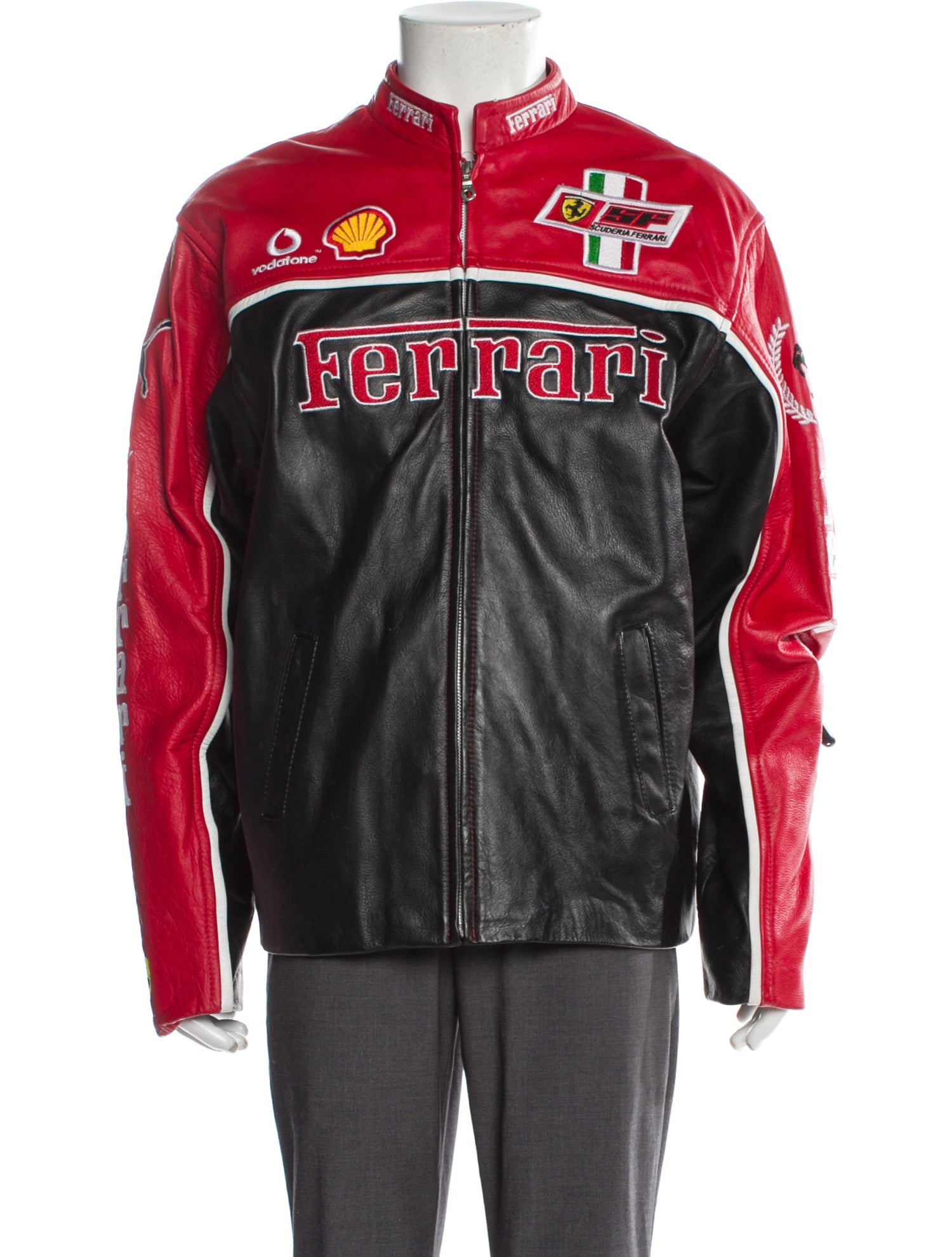 Ferrari Vintage Late 1980's - Early 1990's Moto Jacket - Black ...