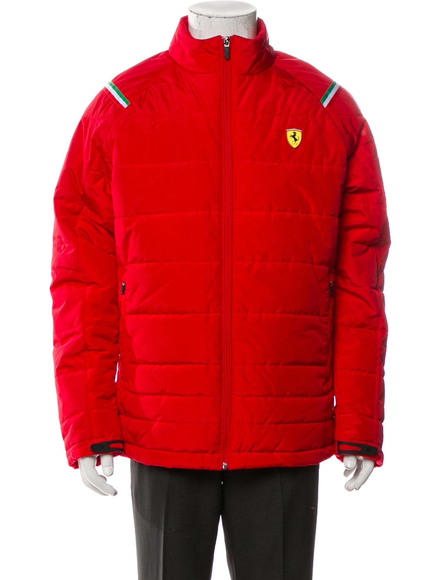 Ferrari Puffer Coat w/ Tags - Red Outerwear, Clothing - WFERA21049 ...