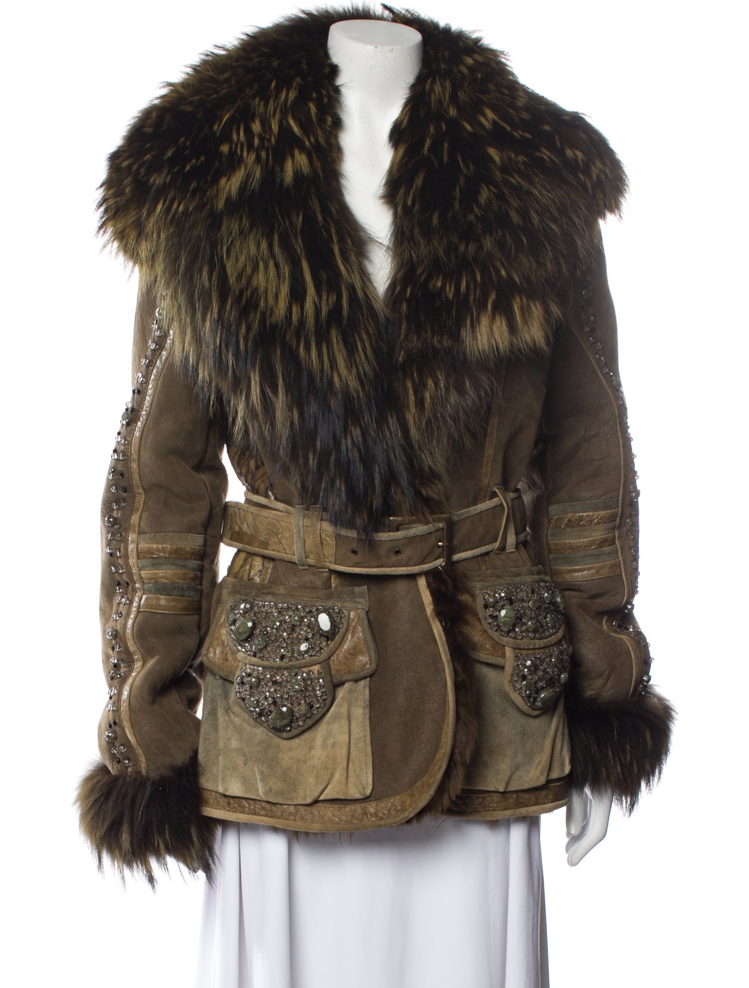 Vintage - Unbranded Vintage 2000's Fur Coat - Green Coats, Clothing ...