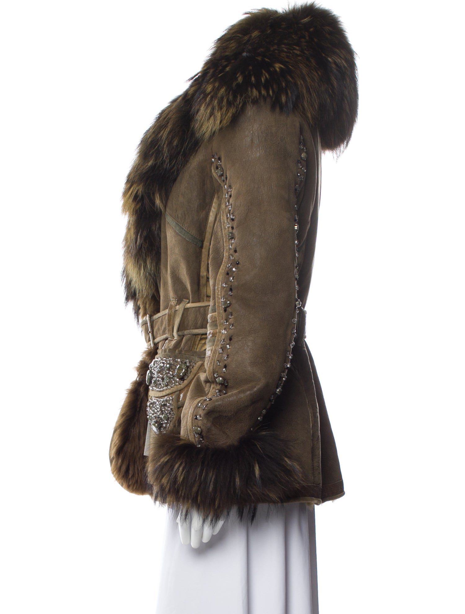 Vintage - Unbranded Vintage 2000's Fur Coat - Green Coats, Clothing ...