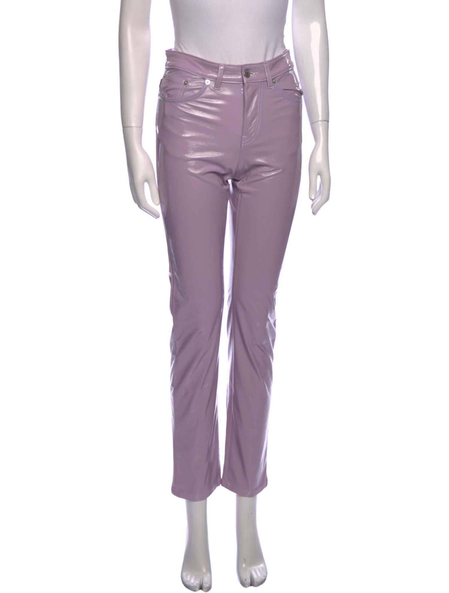 Fiorucci Mid-Rise Straight Leg Jeans - Purple, 10" Rise Jeans, Clothing ...