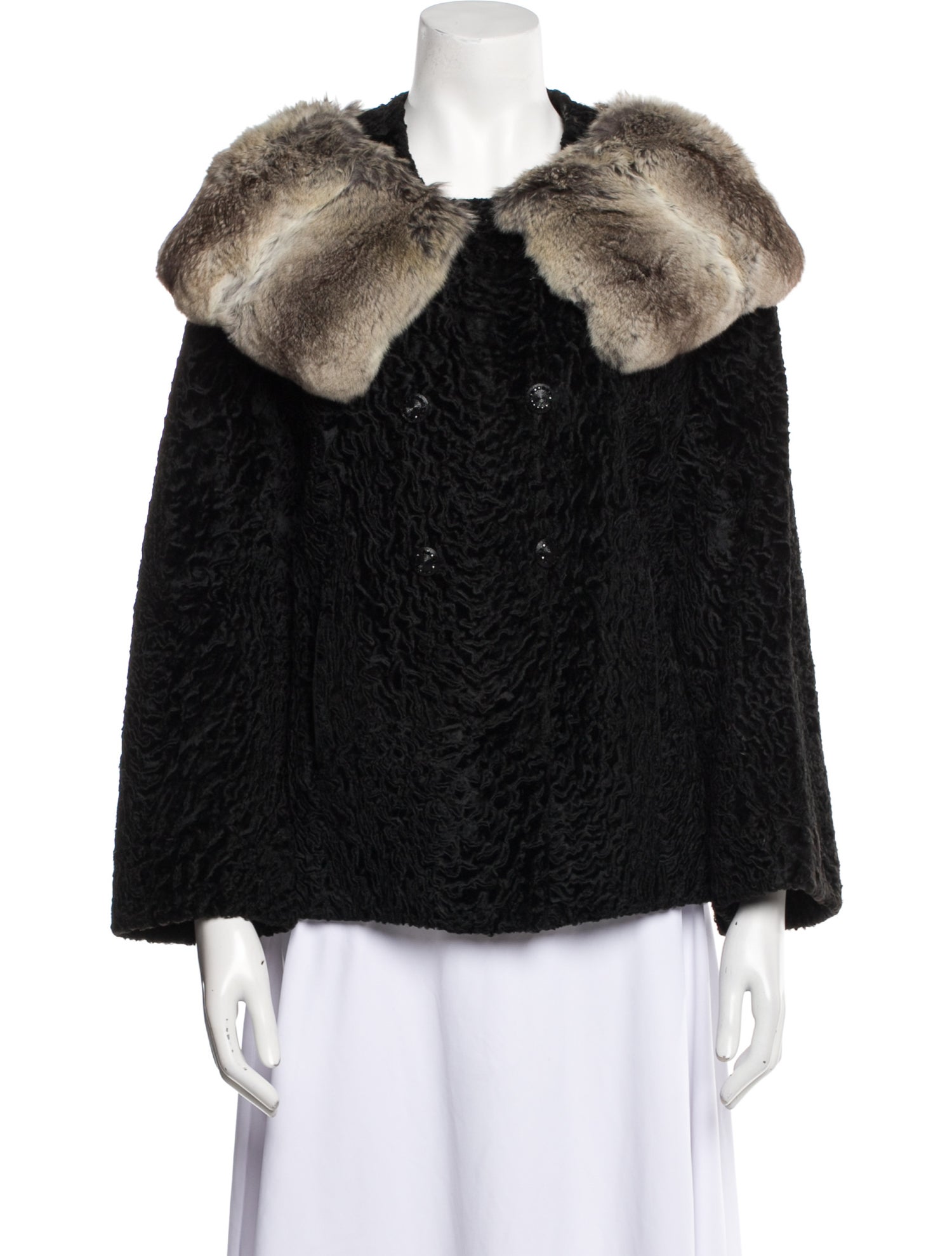 FUR LABEL AUTHORITY Fur Coat - Black Coats, Clothing - WFLAY20041 | The ...