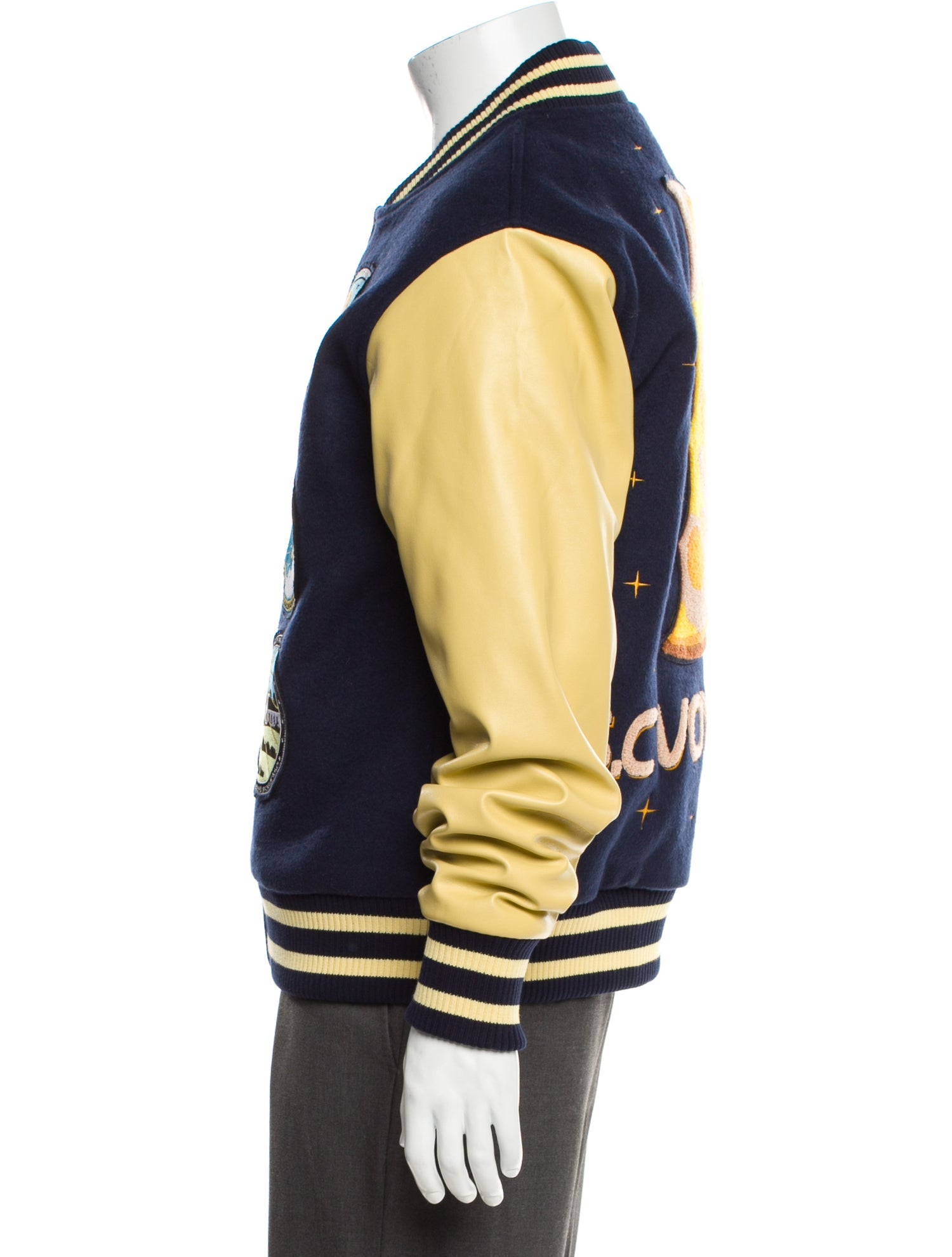 Travis Scott Striped Varsity Jacket - Black Outerwear, Clothing - WTRAV20819 | The RealReal