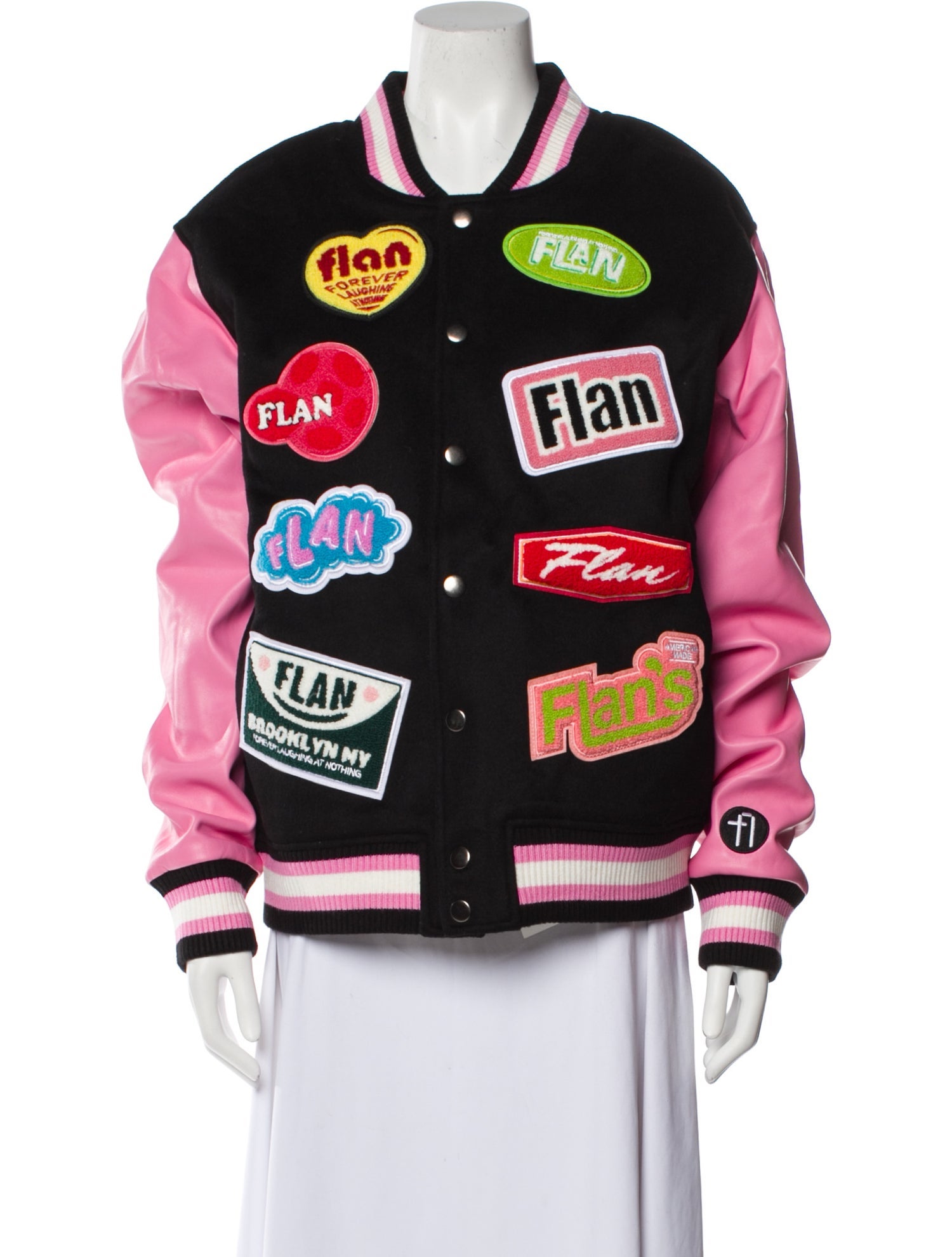 FLAN Labs Wool Printed Bomber Jacket w/ Tags - Black Jackets, Clothing ...