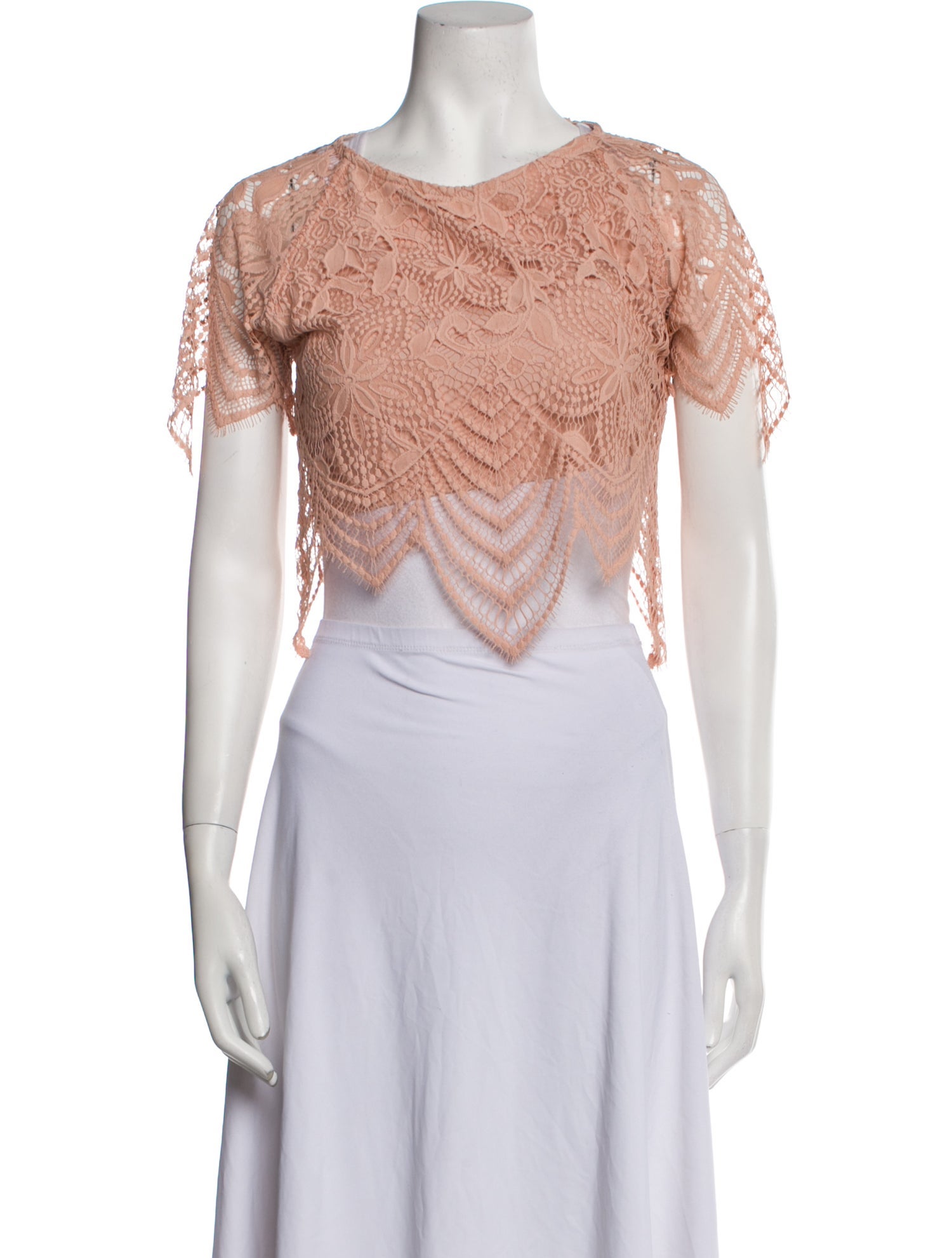 Lisa Maree Square Neckline Short Sleeve Crop Top - Pink Tops, Clothing ...