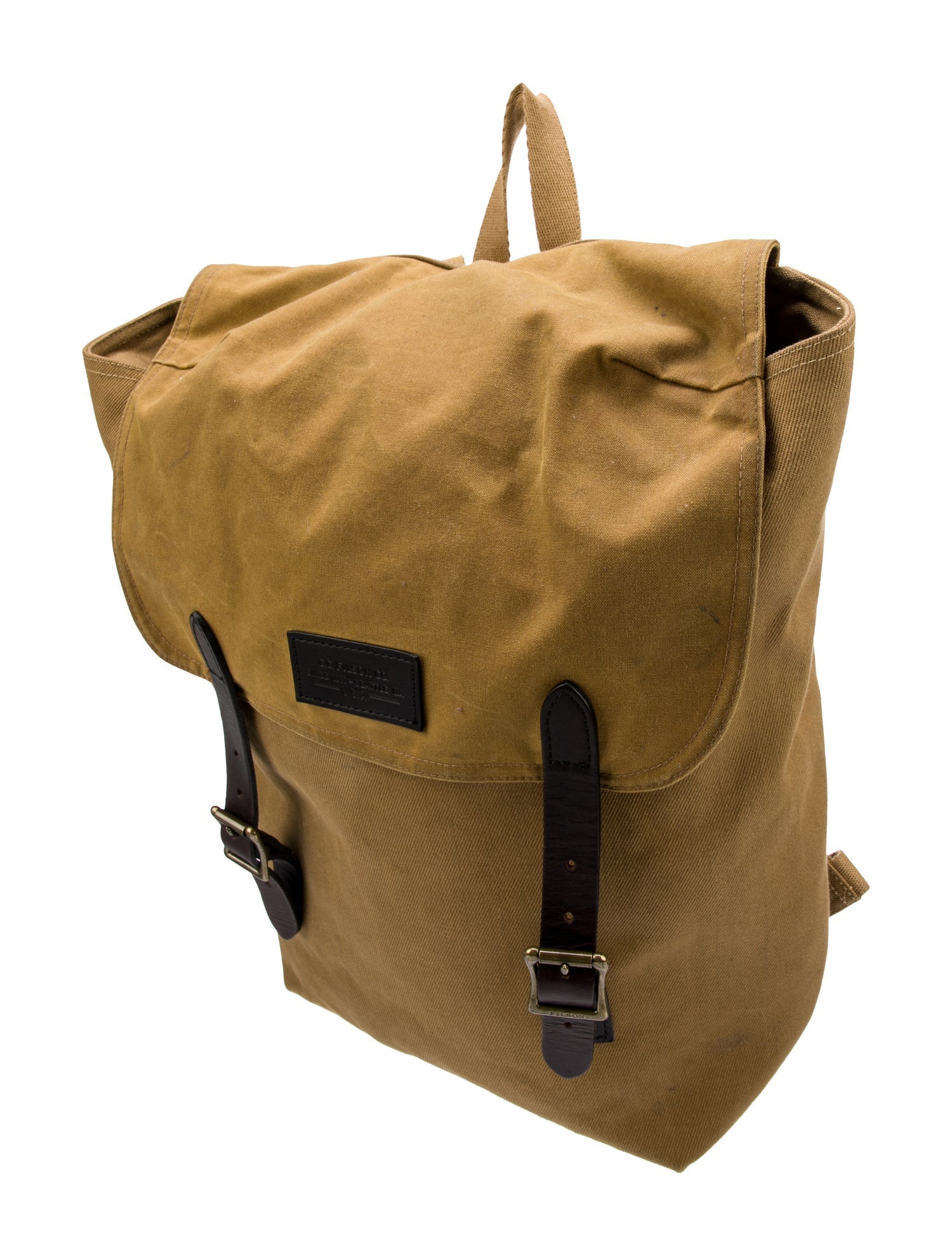 Henri Bendel Canvas Leather Trimmed Backpack - Grey Backpacks, Handbags ...