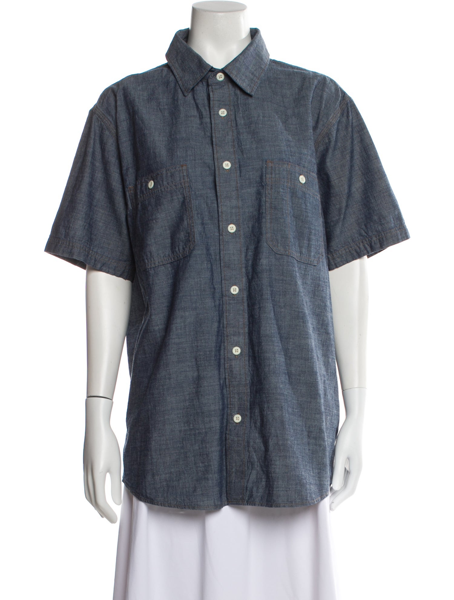 Filson Short Sleeve Button-Up Top w/ Tags - Blue Tops, Clothing ...
