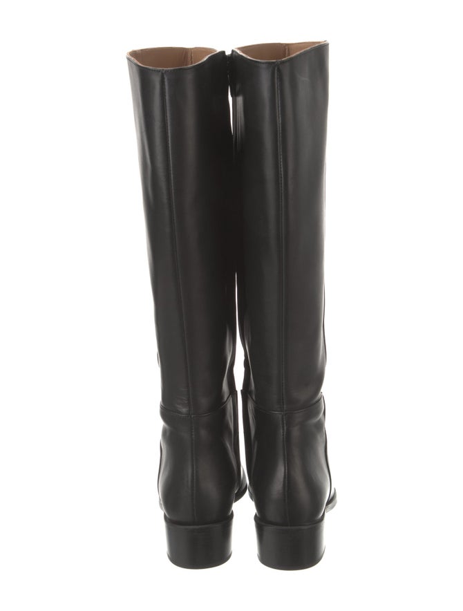 Flattered Leather Riding Boots - Black Boots, Shoes - WFLTT20646 | The ...