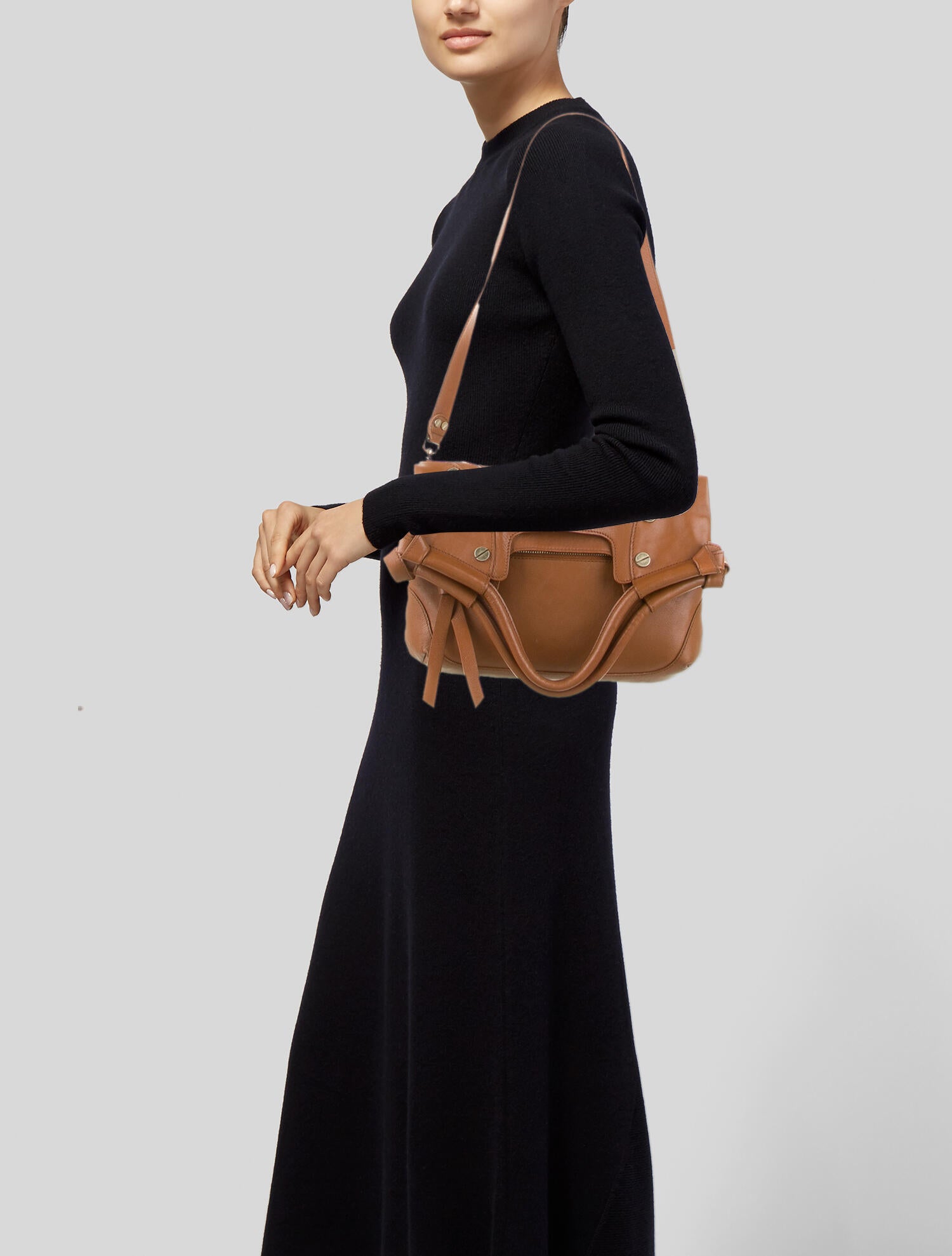 Foley + Corinna Leather Fold Over Shoulder Bag - Brown Shoulder Bags ...