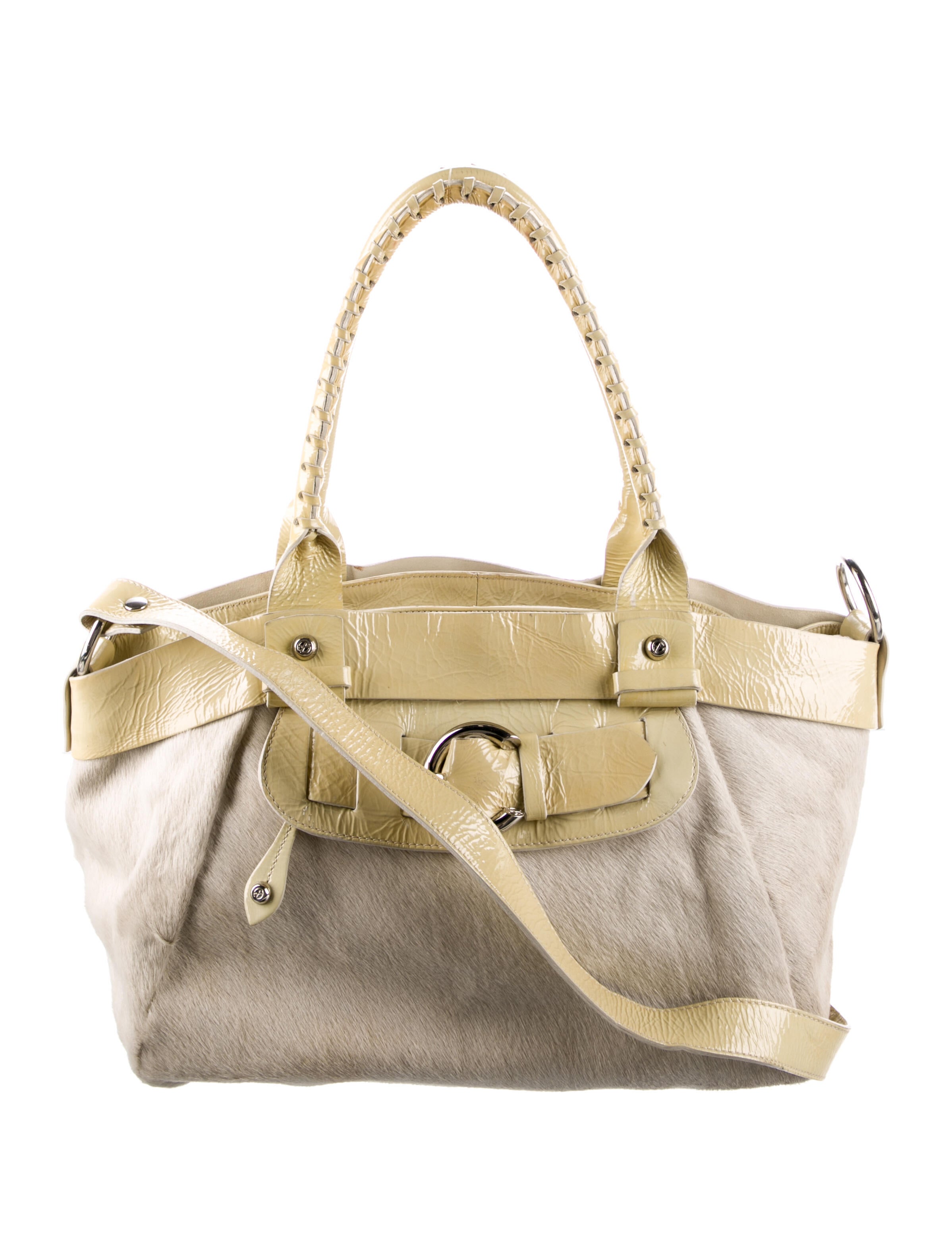 Francesco Biasia Pony Hair Shoulder Bag - Yellow Shoulder Bags ...