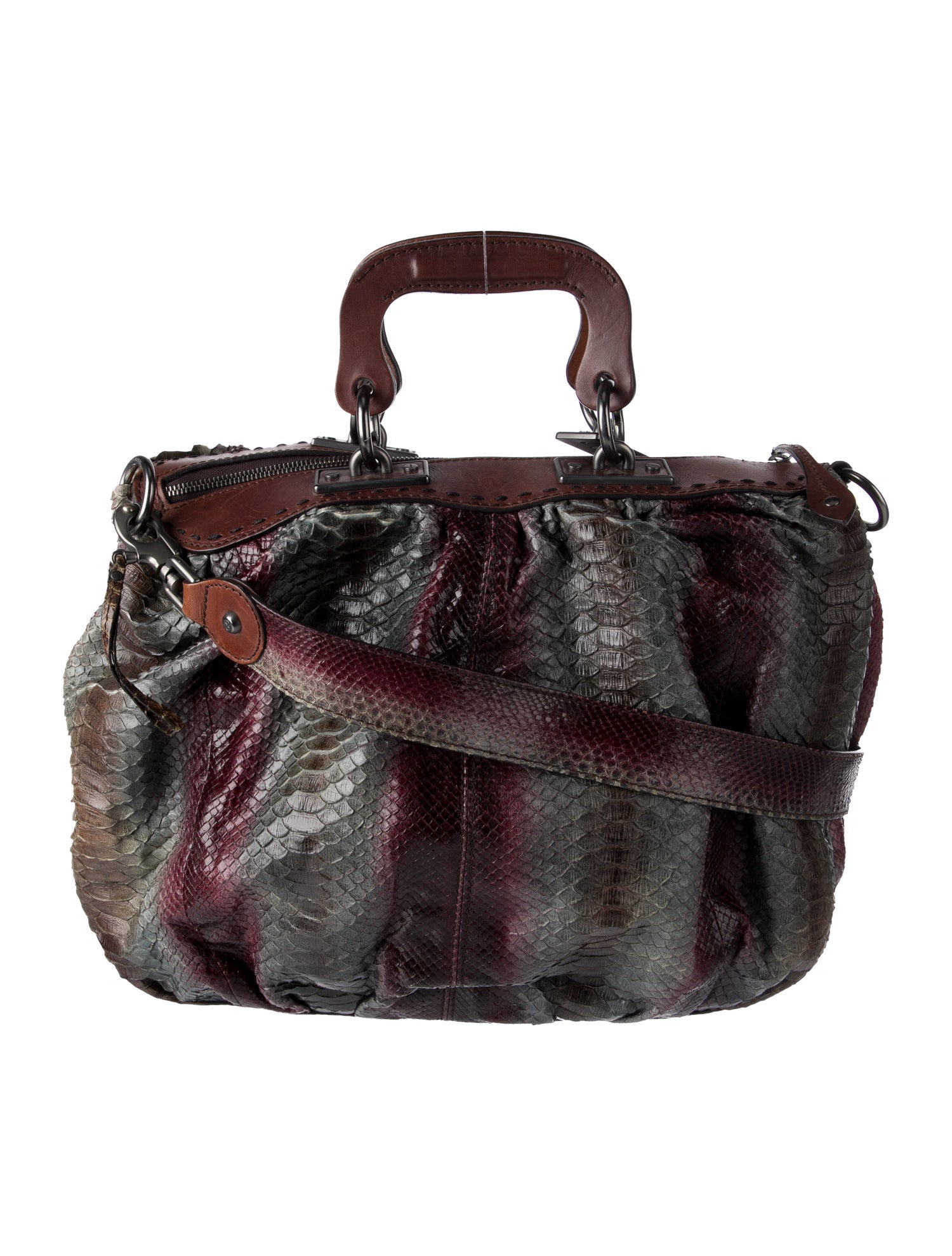 Francesco Biasia Snakeskin Handle Bag - Purple Handle Bags, Handbags ...