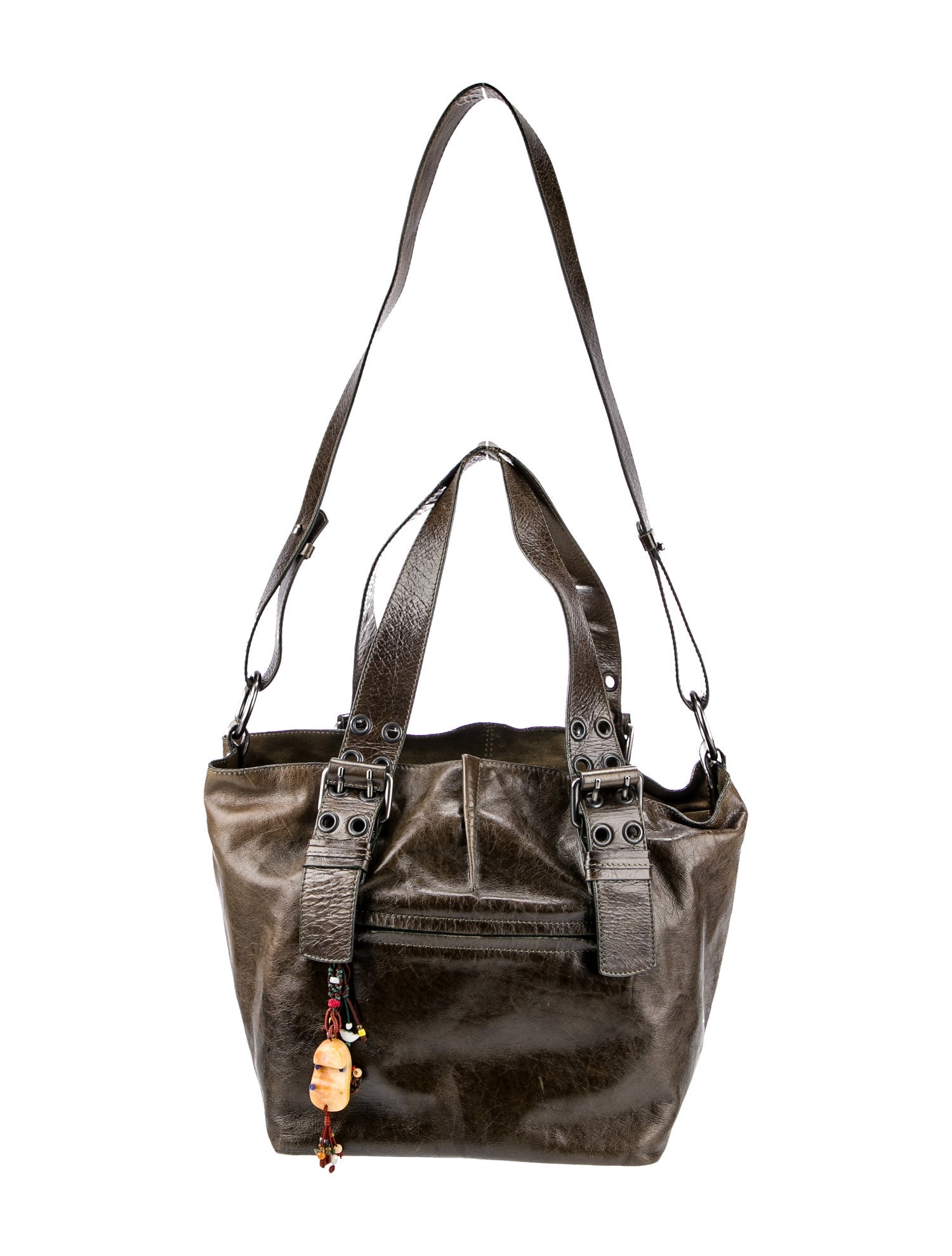 Francesco Biasia Leather Shoulder Bag - Brown Shoulder Bags, Handbags ...